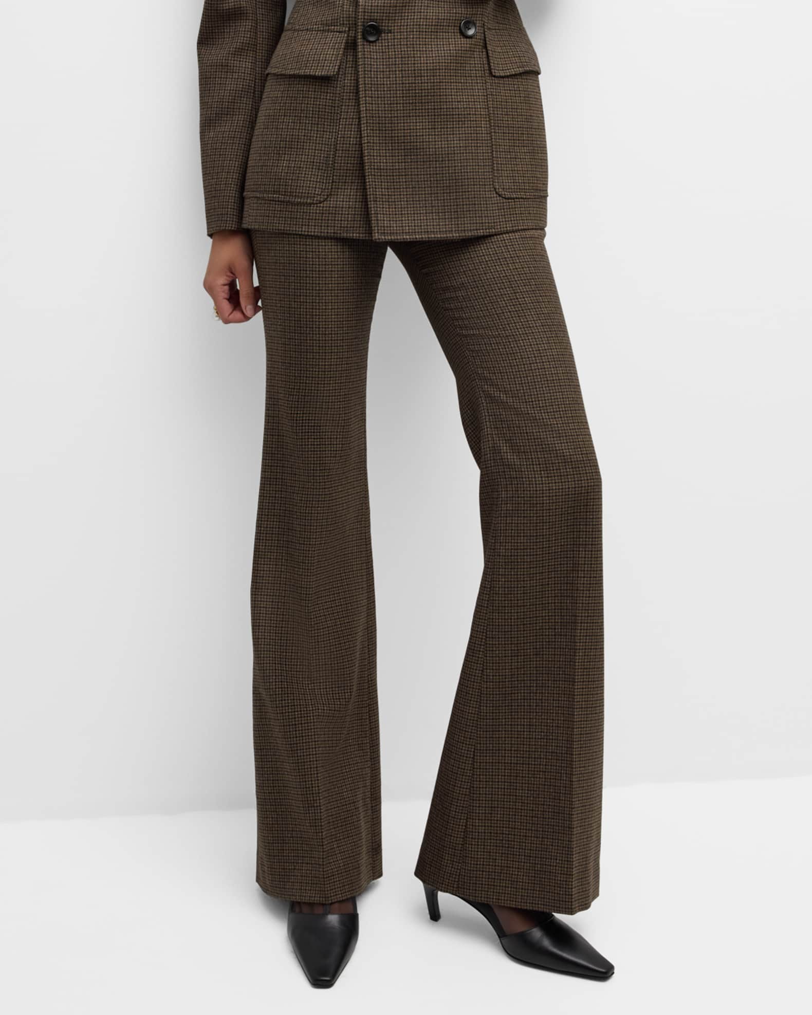 A.L.C. Maizie Flare Wool Pants | Neiman Marcus