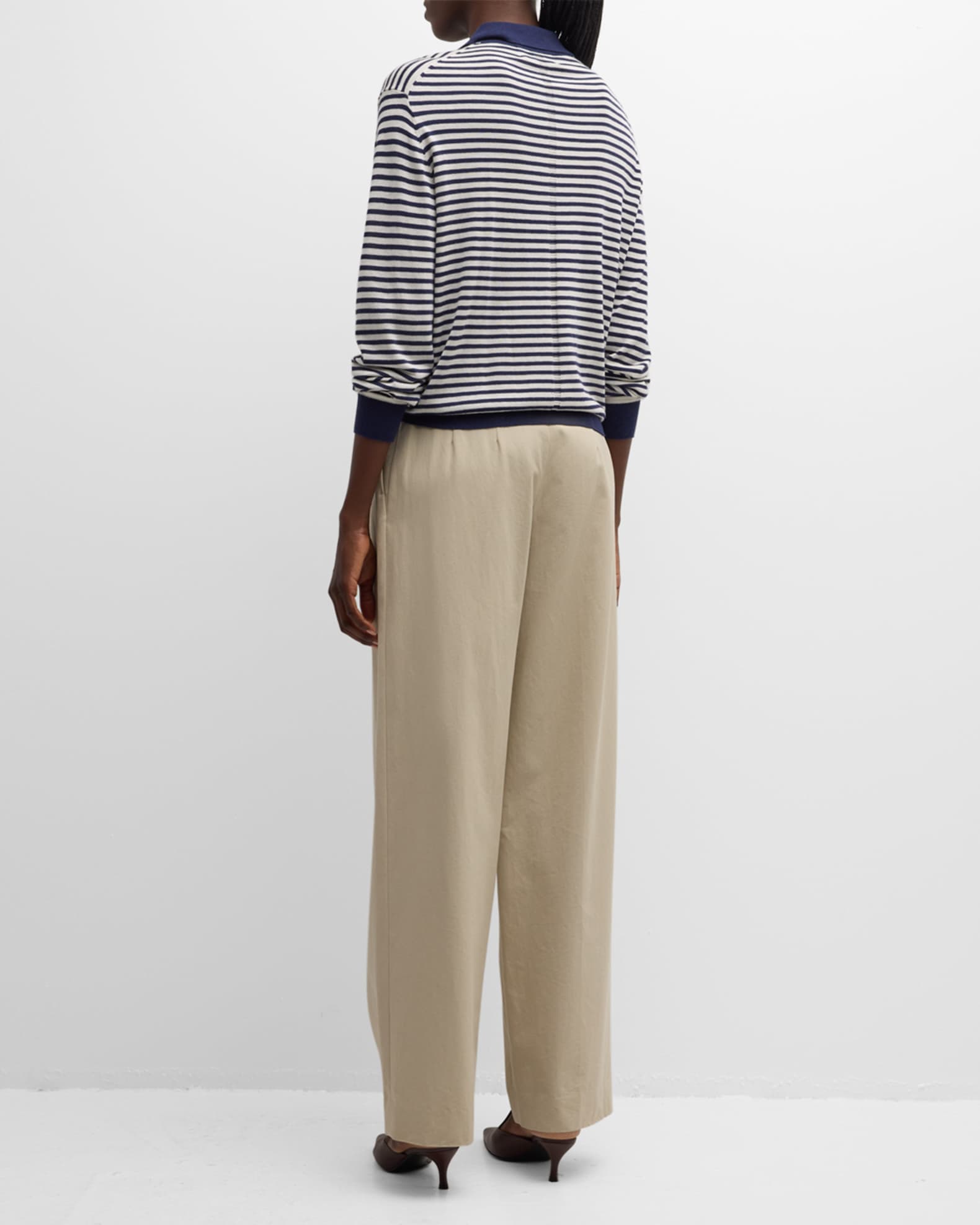 La Ligne Stripe Classic Sweater Polo | Neiman Marcus