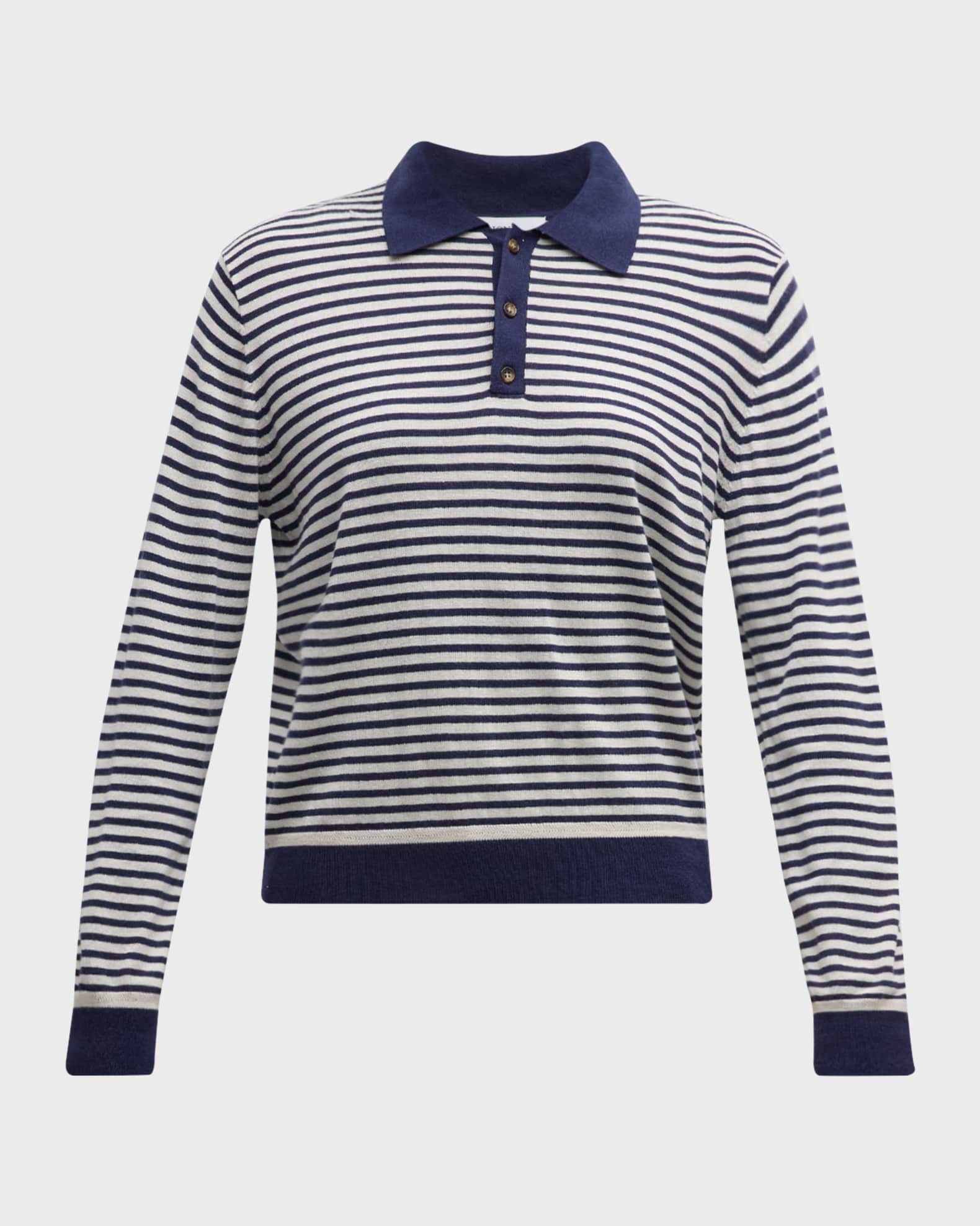 La Ligne Stripe Classic Sweater Polo | Neiman Marcus