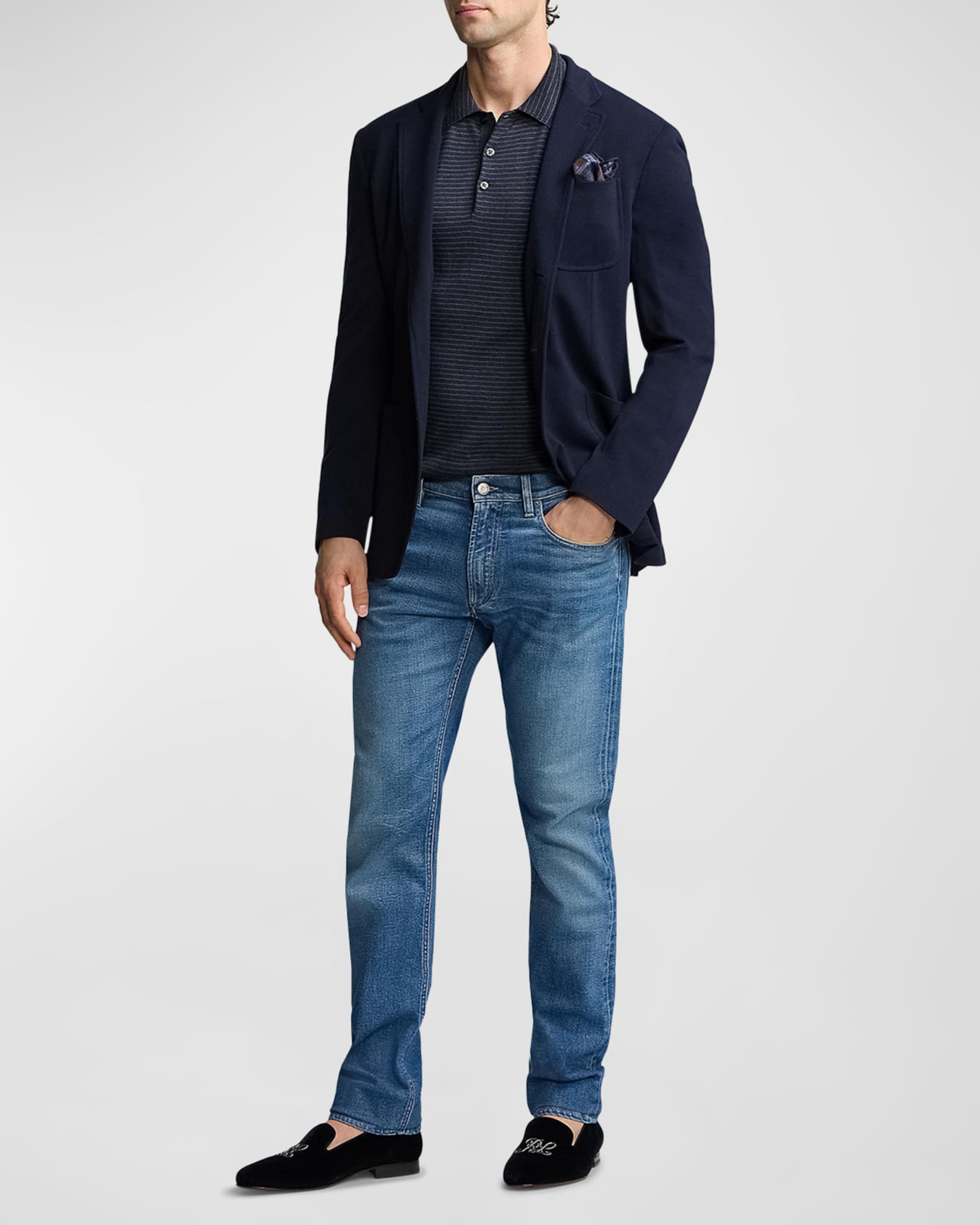 Ralph Lauren Purple Label Men's Hadley Hand-Tailored Wool Piqué Blazer ...