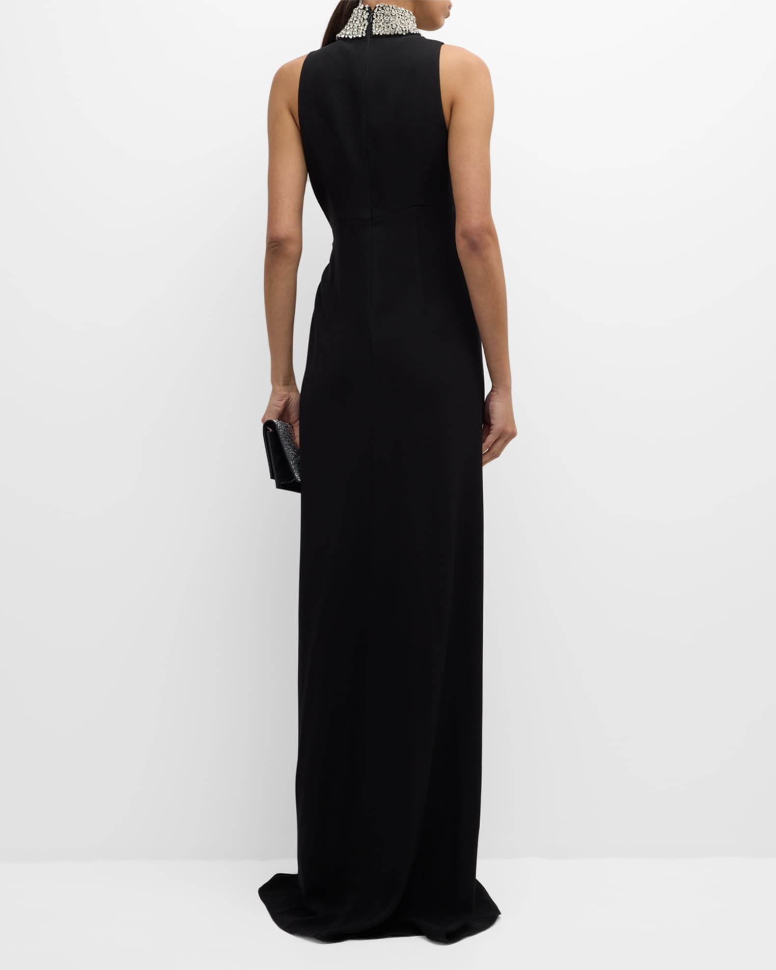 Rickie Freeman for Teri Jon Embellished Mock-Neck Gown | Neiman Marcus