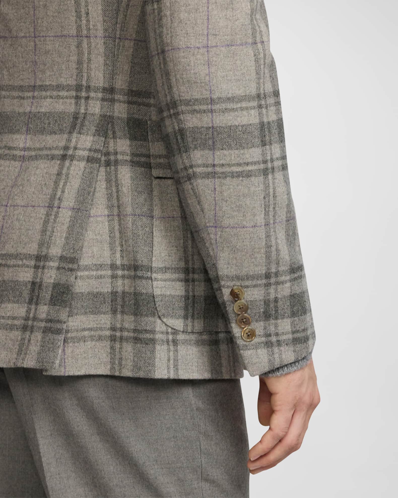 Ralph Lauren Purple Label Men's Hadley Hand-Tailored Plaid Wool Jacket ...