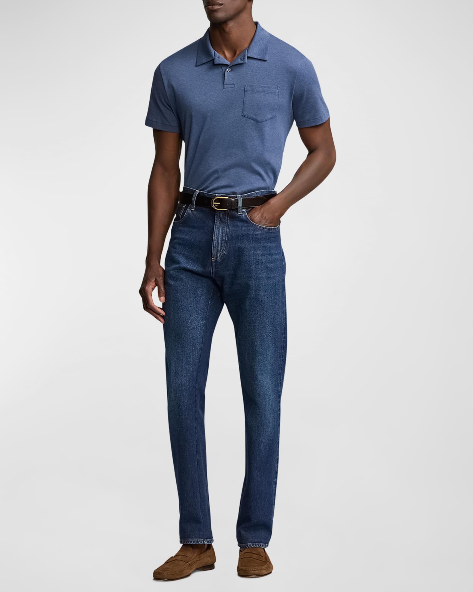 Ralph Lauren Purple Label Men's Interlock Polo Shirt | Neiman Marcus