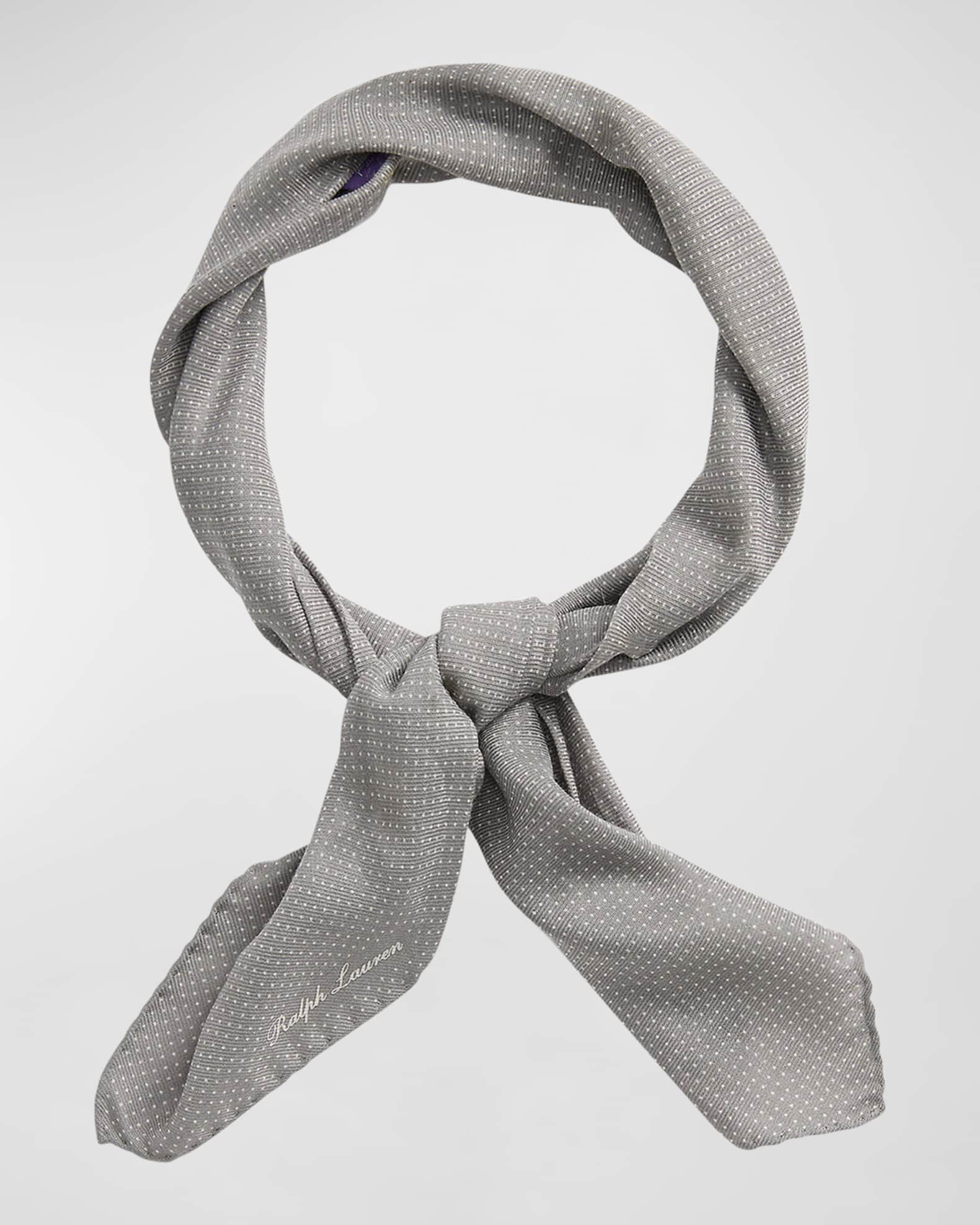 Ralph Lauren Purple Label Men's Pin Dot Cashmere-Silk Neckerchief ...