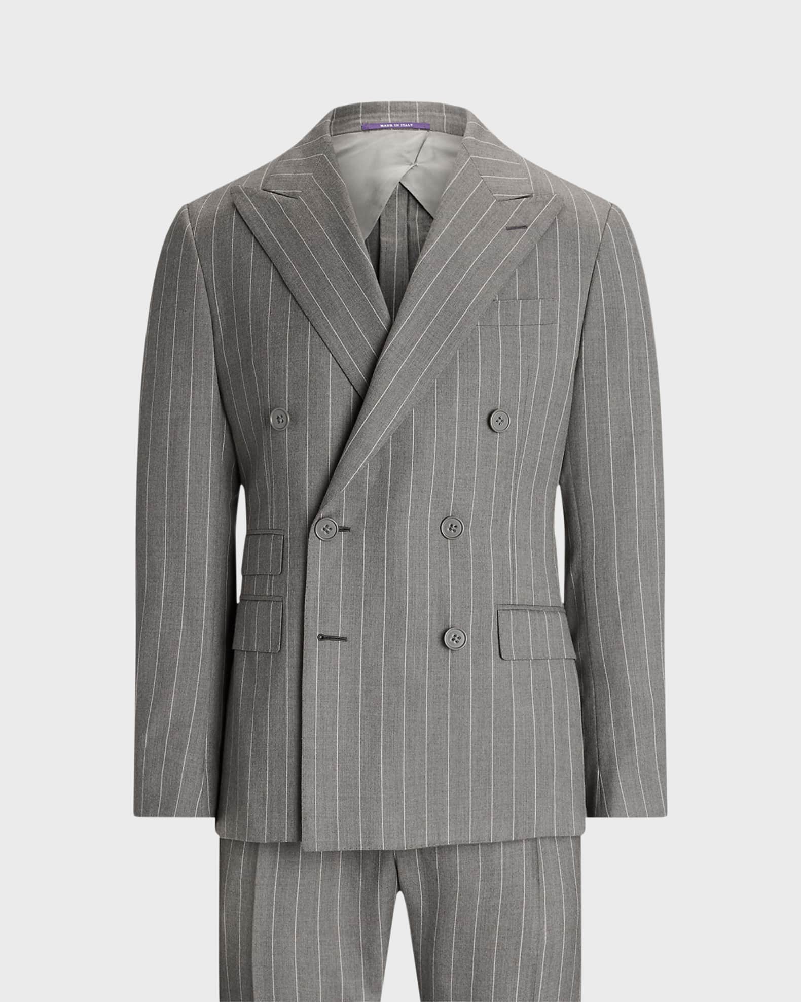 Ralph Lauren Purple Label Men's Kent Hand-Tailored Pinstripe Wool Suit ...