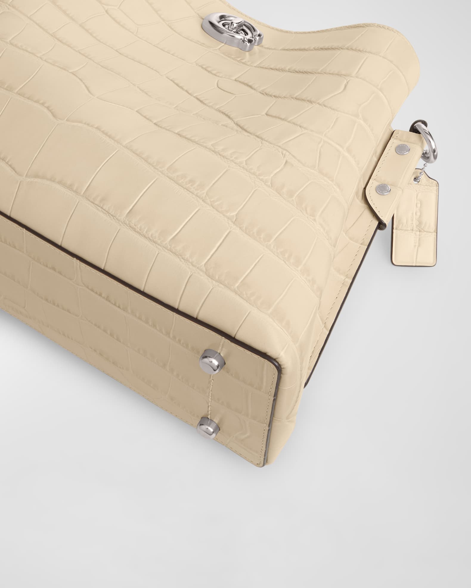 Coach Willow Croc-Embossed Leather Shoulder Bag | Neiman Marcus