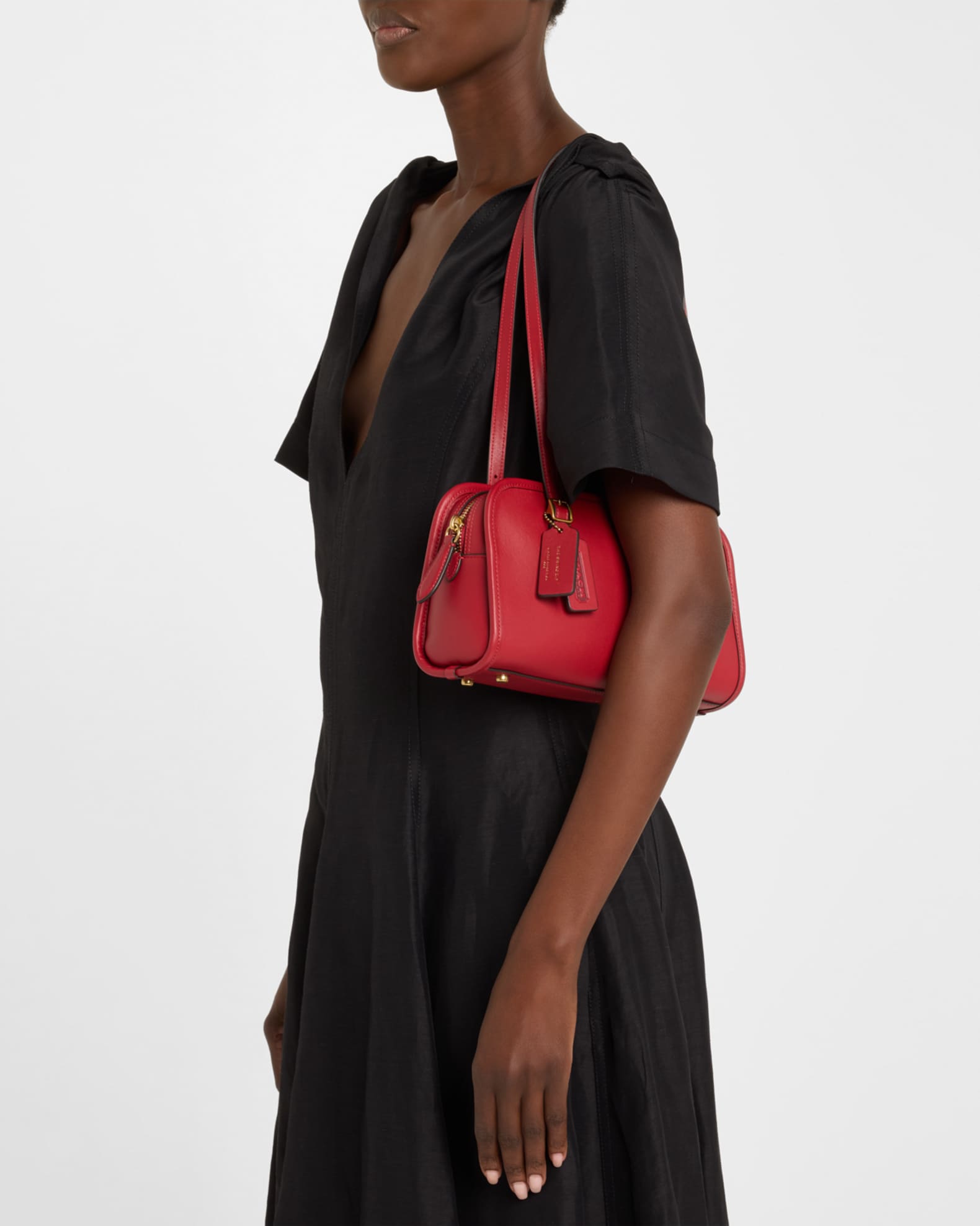 Coach Swing Zip Leather Shoulder Bag | Neiman Marcus