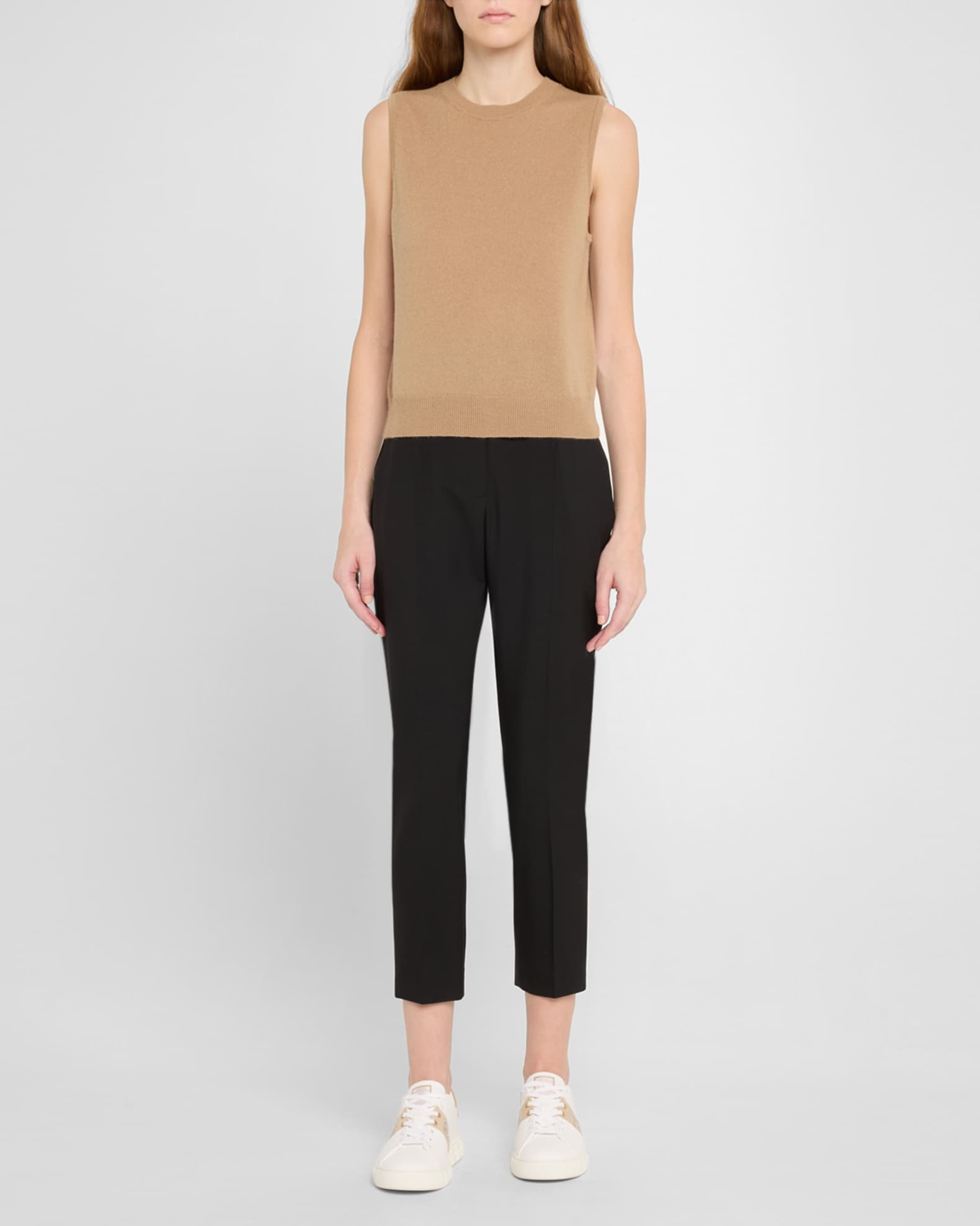 Versace La Greca Crystal Low-Top Sneakers | Neiman Marcus