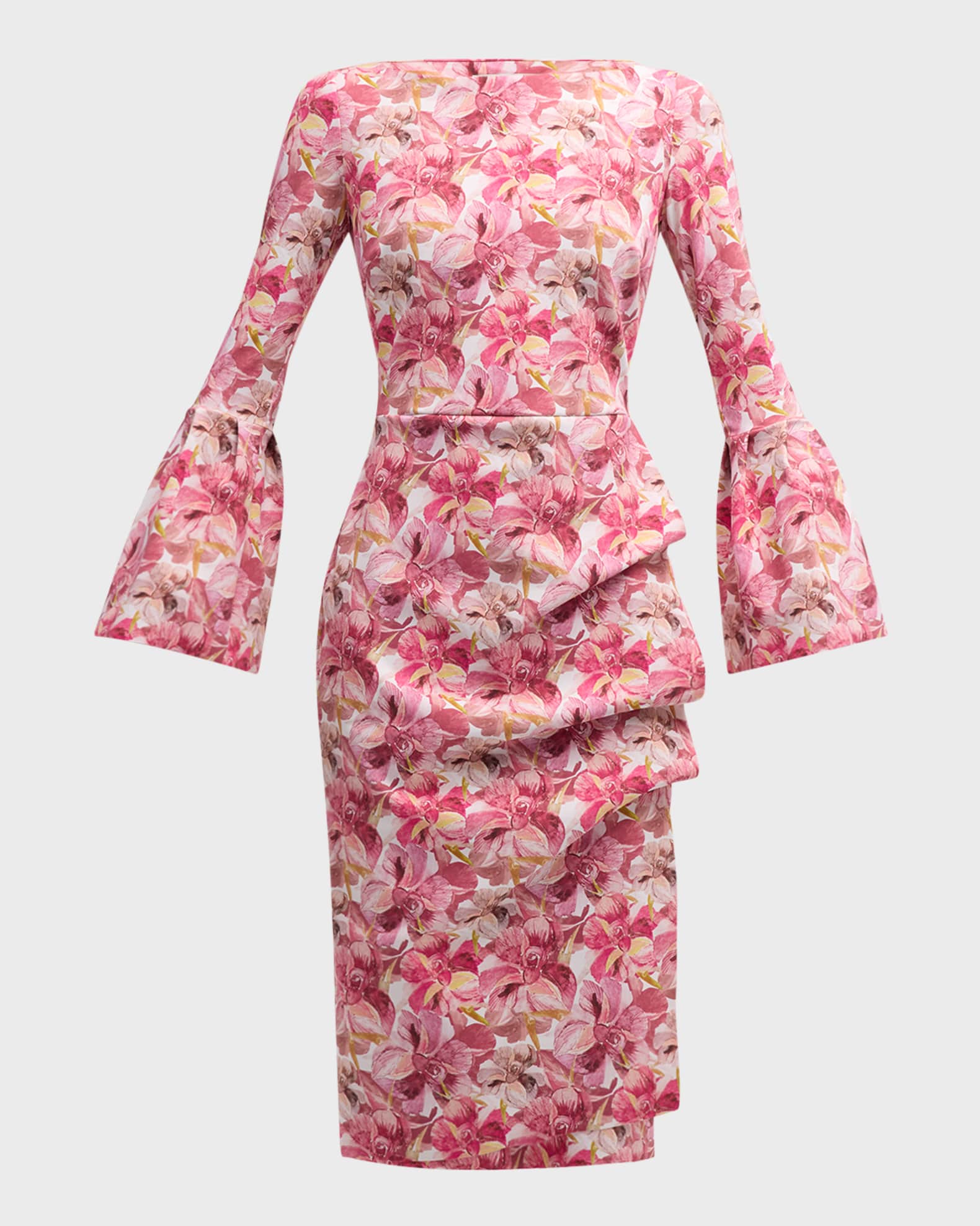 Chiara Boni La Petite Robe Ruched Floral-Print Bodycon Dress | Neiman ...