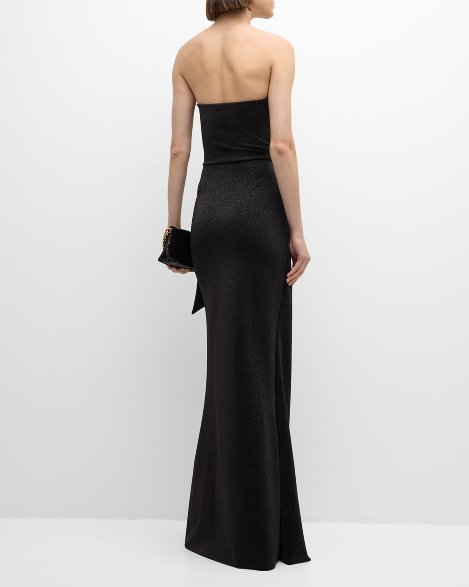 Chiara Boni La Petite Robe Strapless Shimmer Column Gown | Neiman Marcus