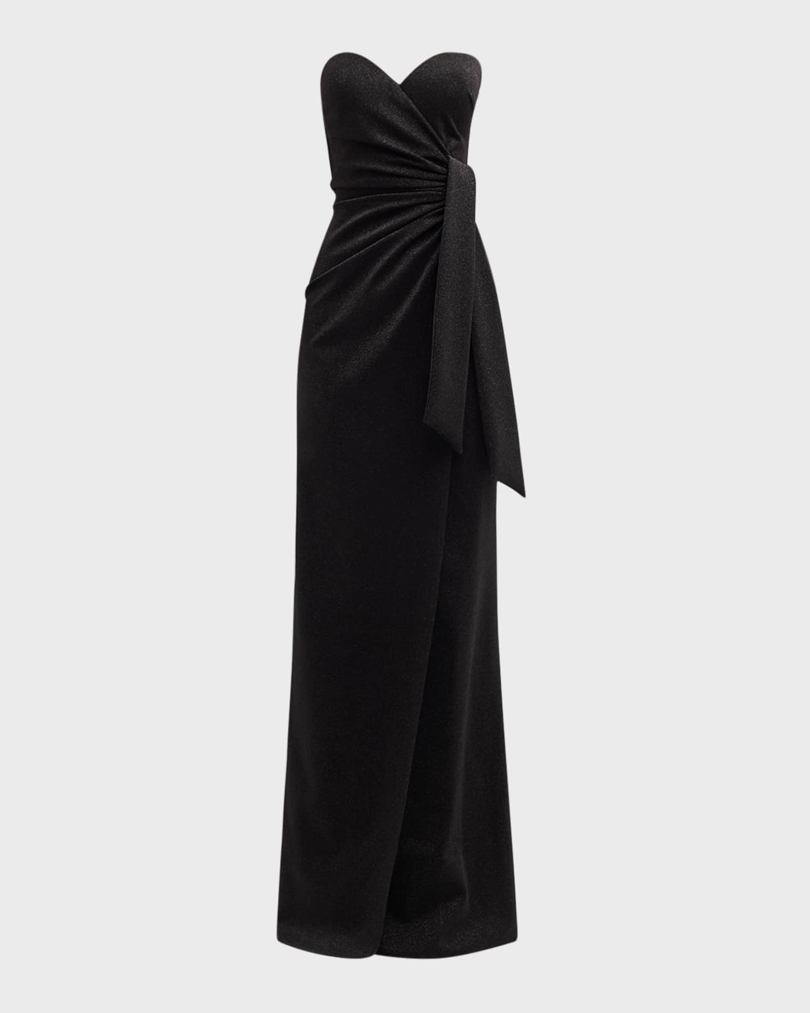 Chiara Boni La Petite Robe Strapless Shimmer Column Gown | Neiman Marcus