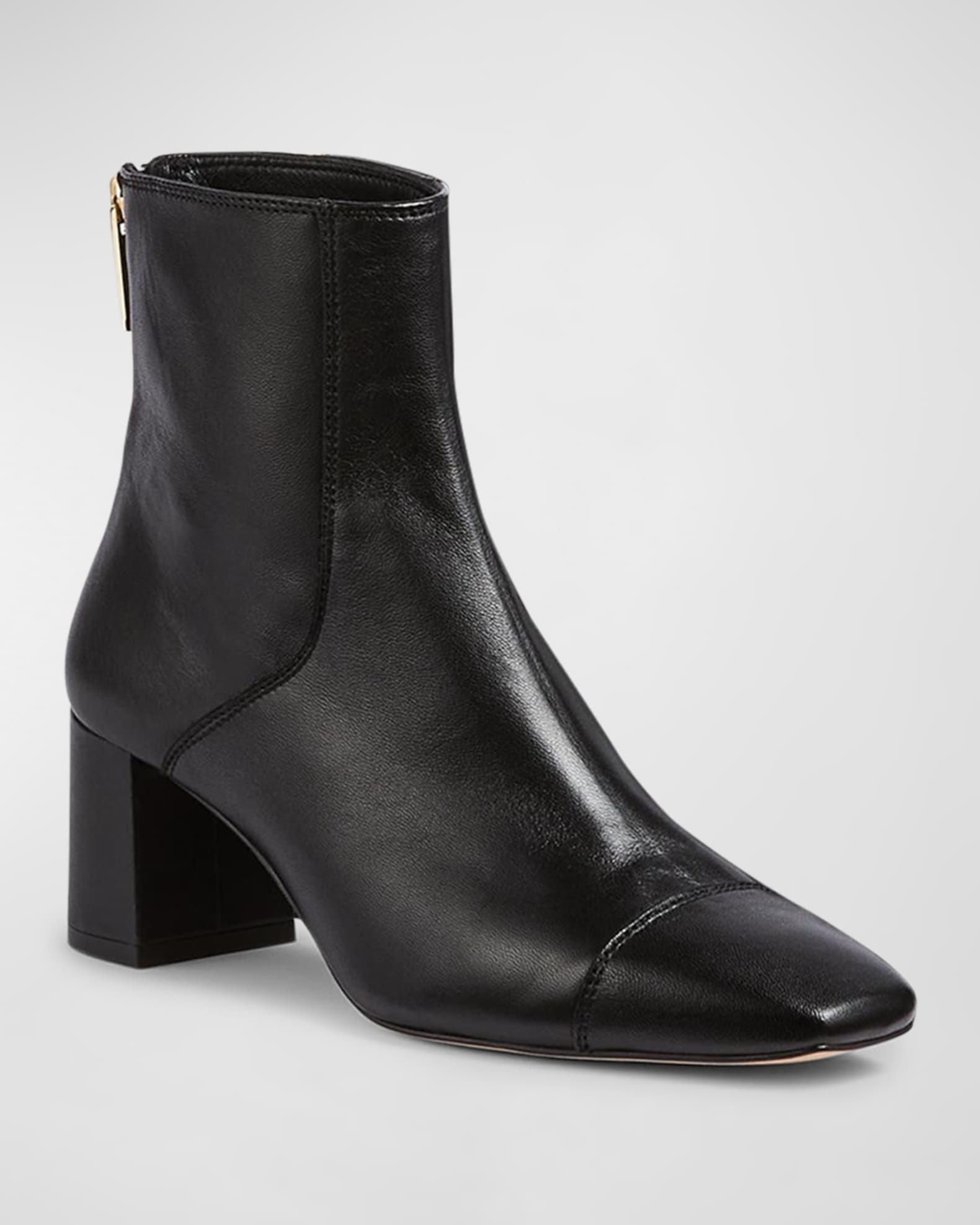 LK Bennett Maxine Cap-Toe Ankle Booties | Neiman Marcus