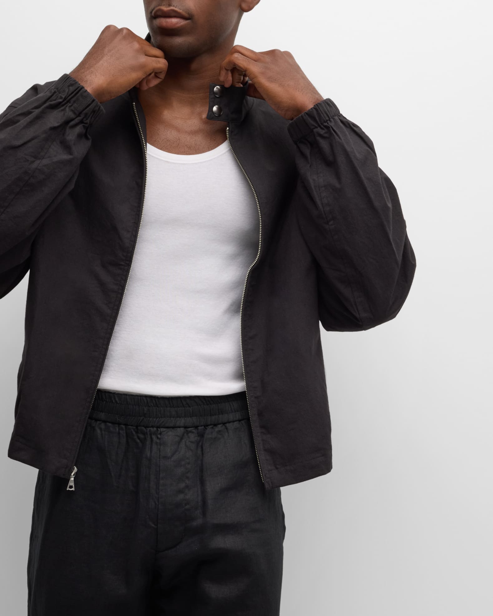 John Elliott Men's Solid Harrington Jacket | Neiman Marcus