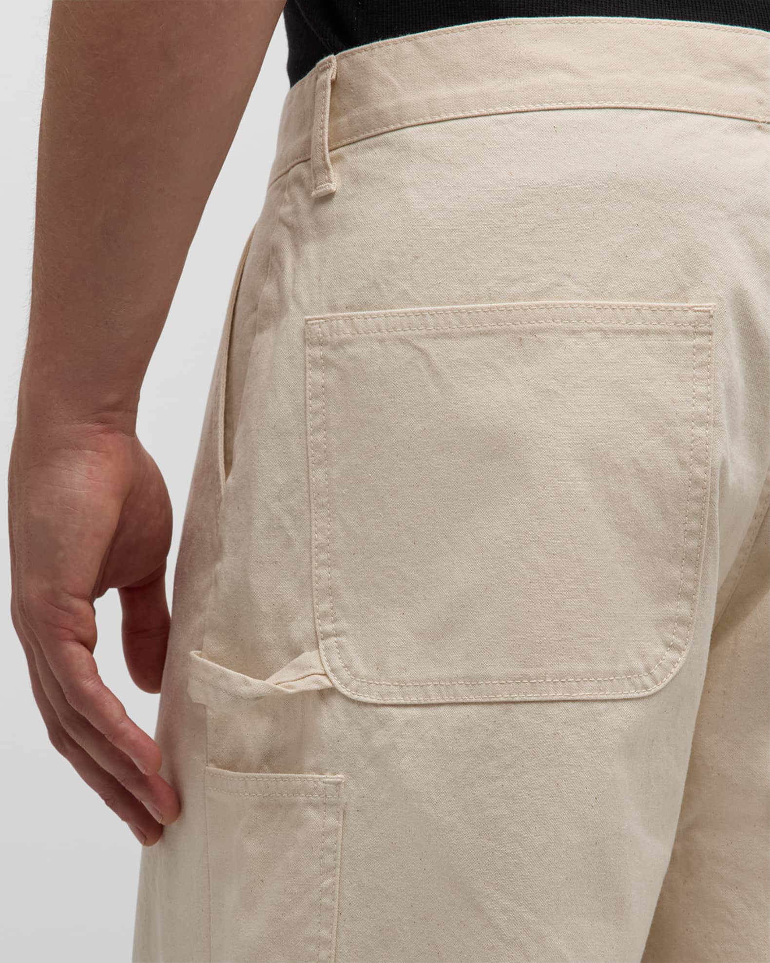 John Elliott Men's Cutoff Canvas Work Shorts | Neiman Marcus