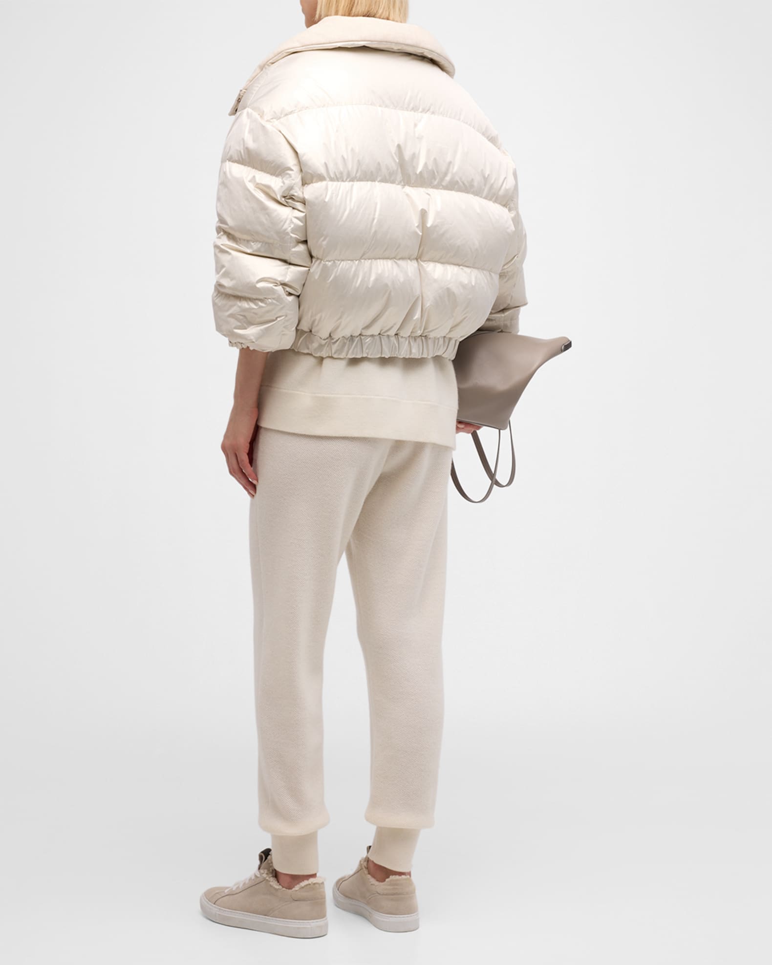 Brunello Cucinelli Solomeo Crest Cashmere Pique Knit Sweater | Neiman ...