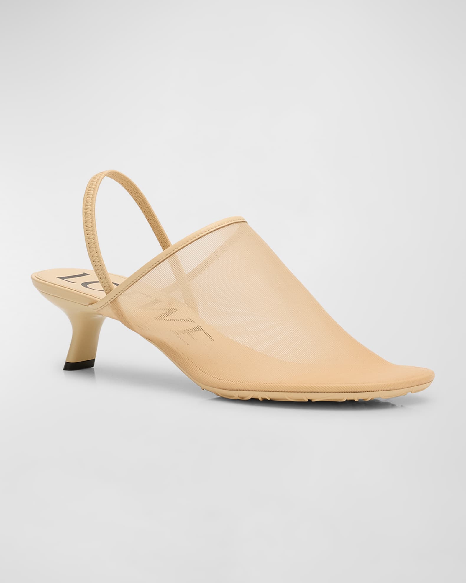 Loewe Petal Mesh Slingback Pumps | Neiman Marcus