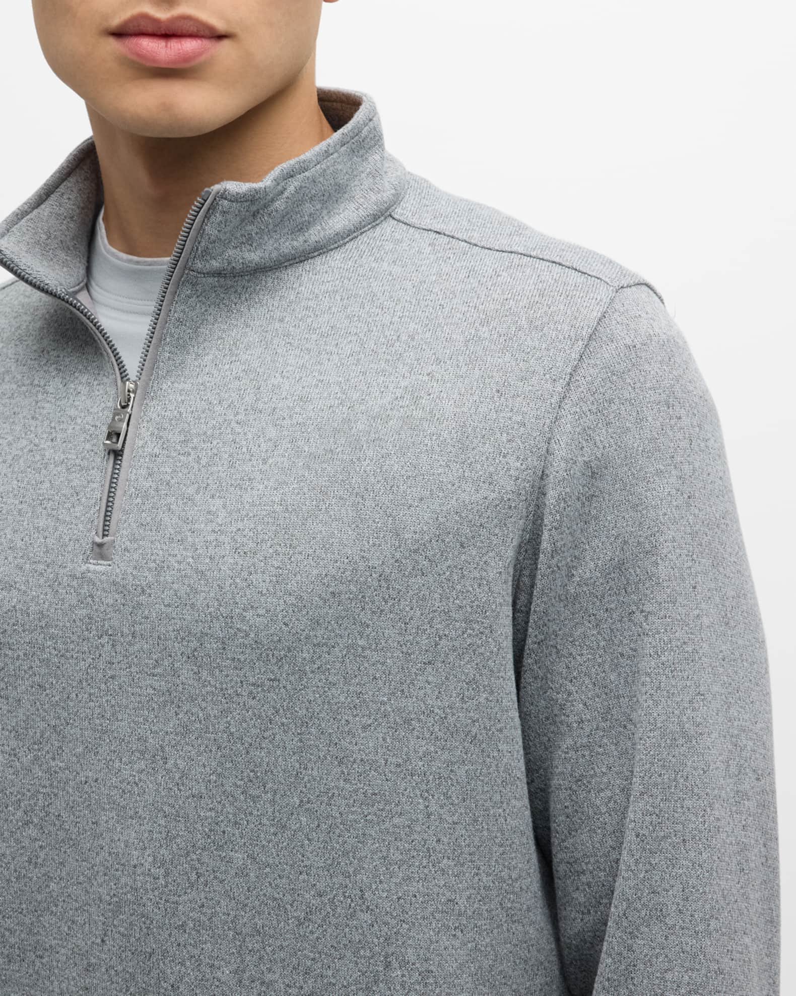 Peter Millar Men's Crown Fleece Quarter-Zip Sweater | Neiman Marcus
