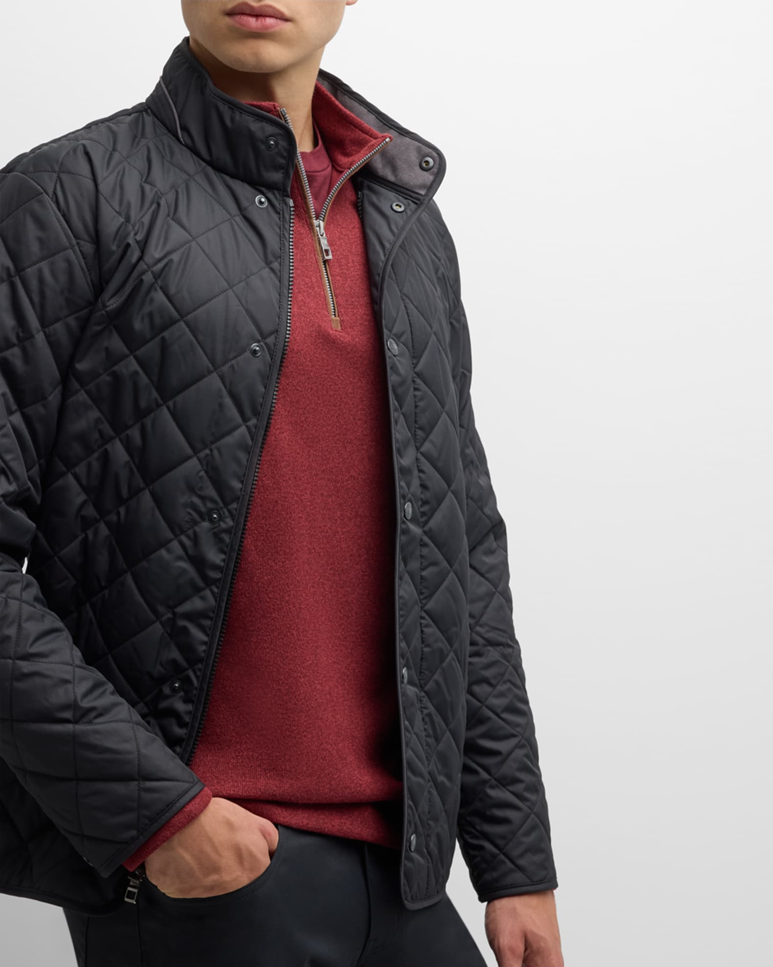 Peter Millar Men's Suffolk Quilted Coat | Neiman Marcus