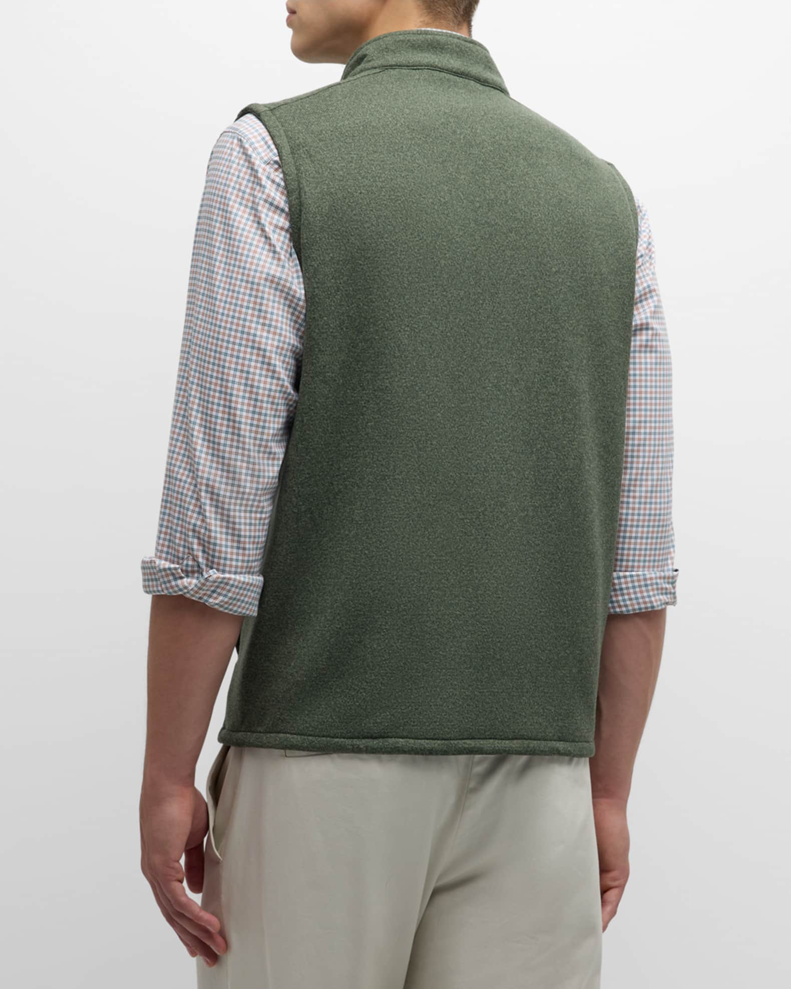 Peter Millar Men's Crown Fleece Sweater Vest | Neiman Marcus