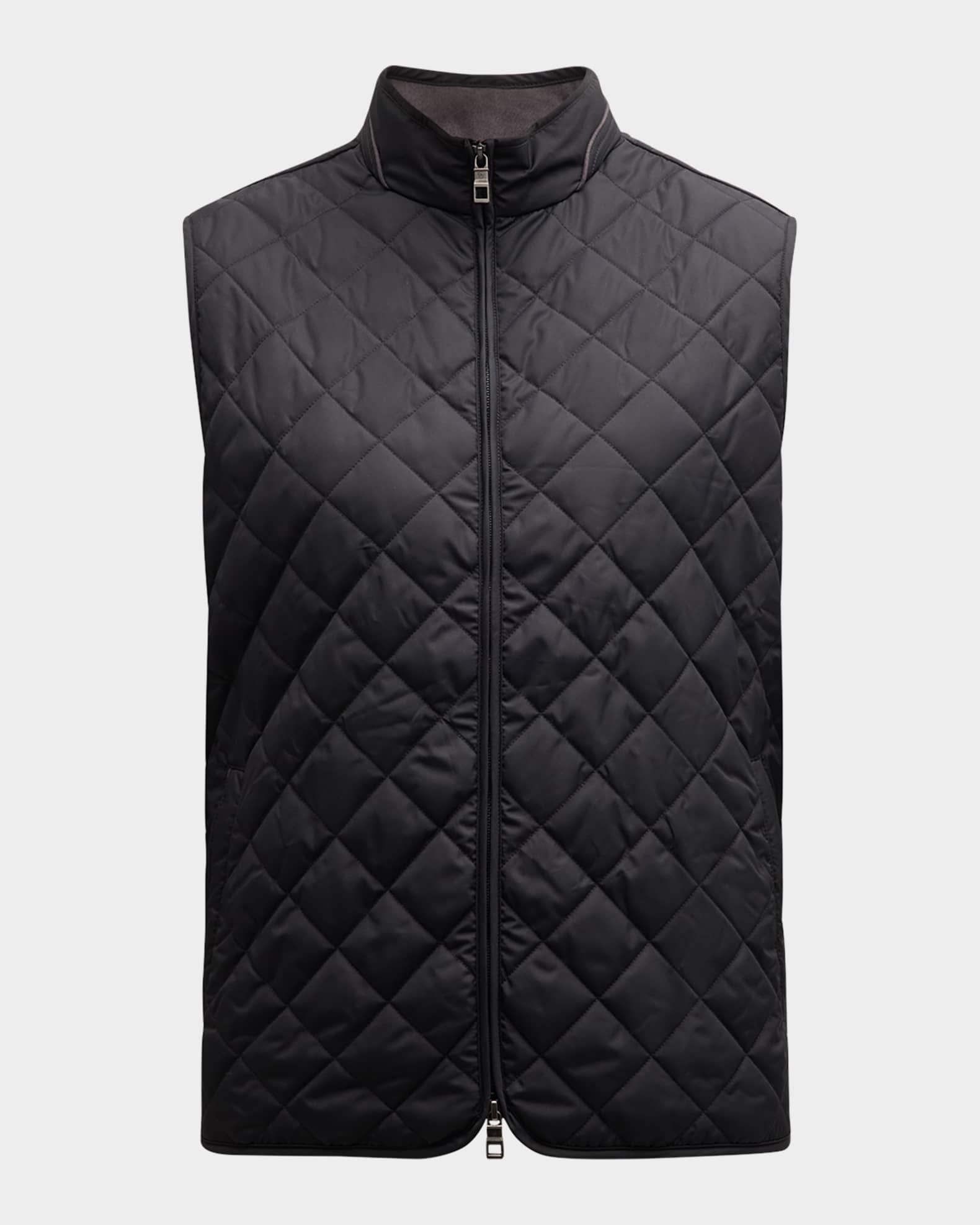 Peter Millar Men's Essex Quilted Full-Zip Vest | Neiman Marcus