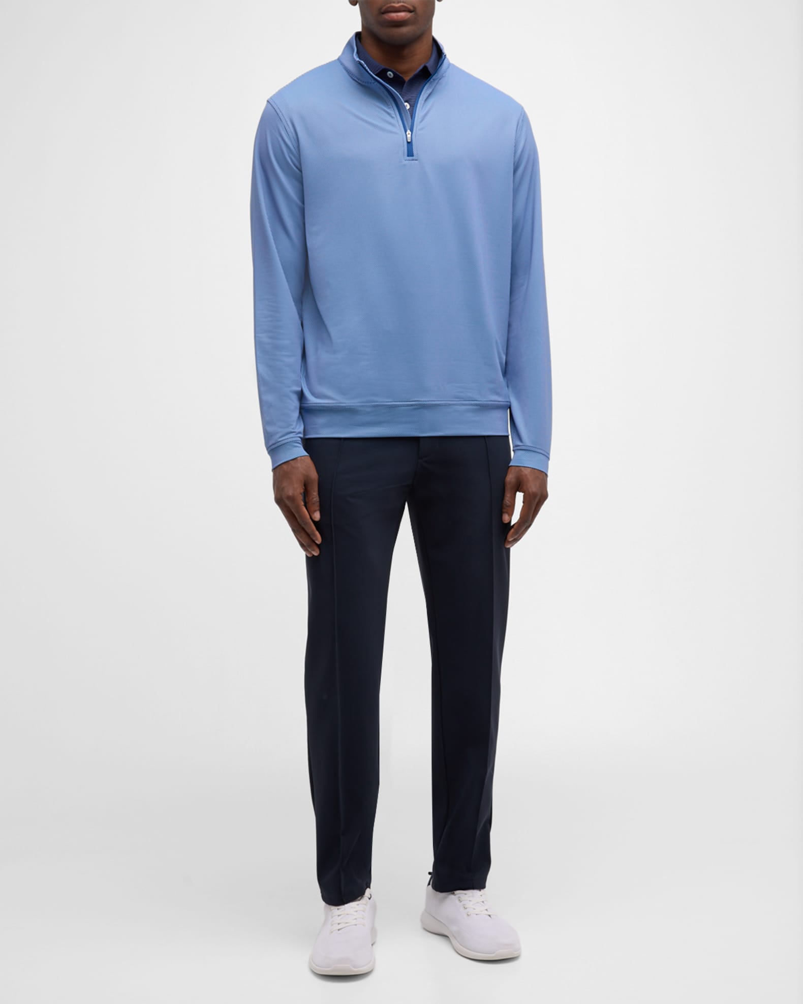 Peter Millar Men's Perth Birdseye Performance Quarter-Zip Sweater ...