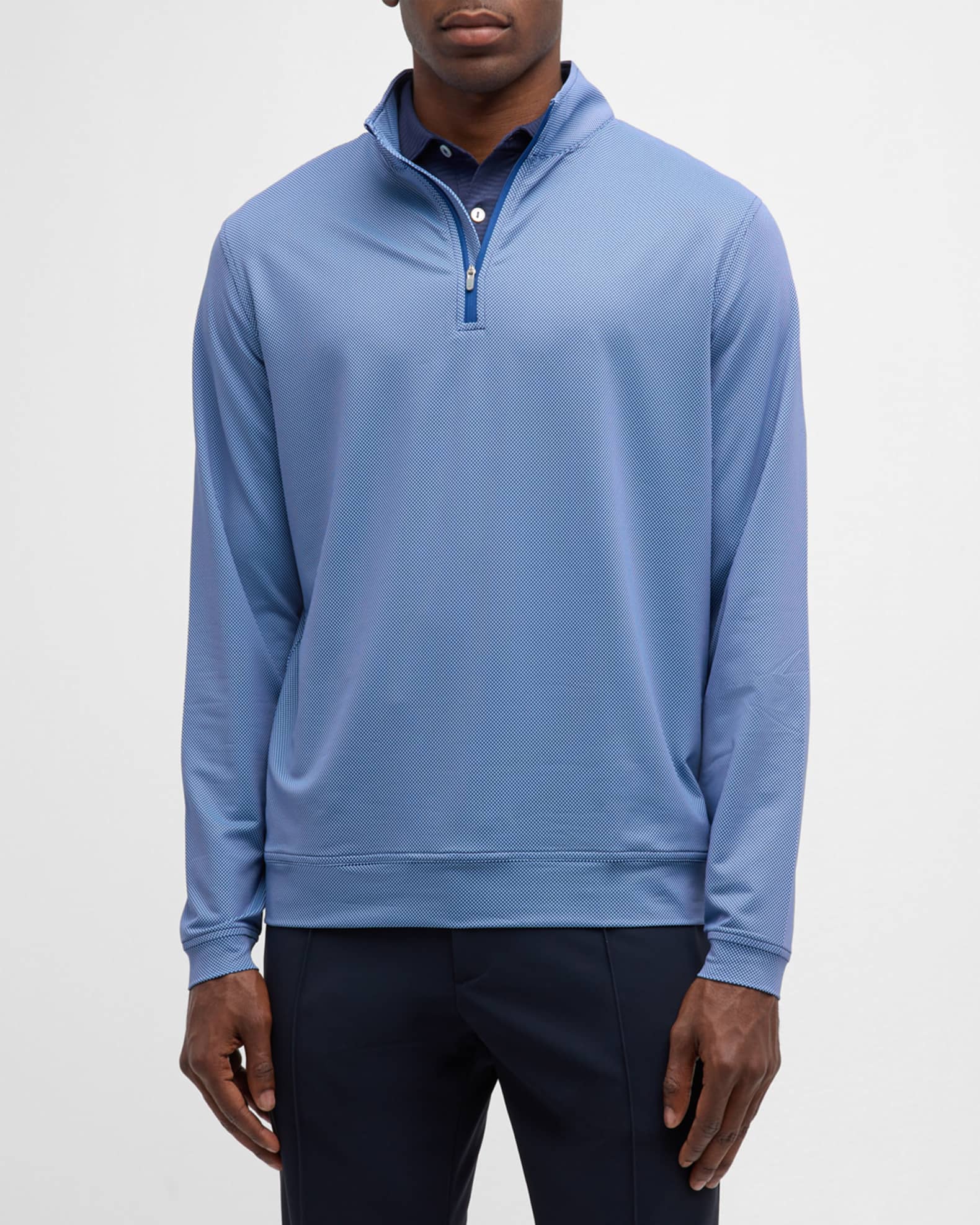 Peter Millar Men's Perth Birdseye Performance Quarter-Zip Sweater ...