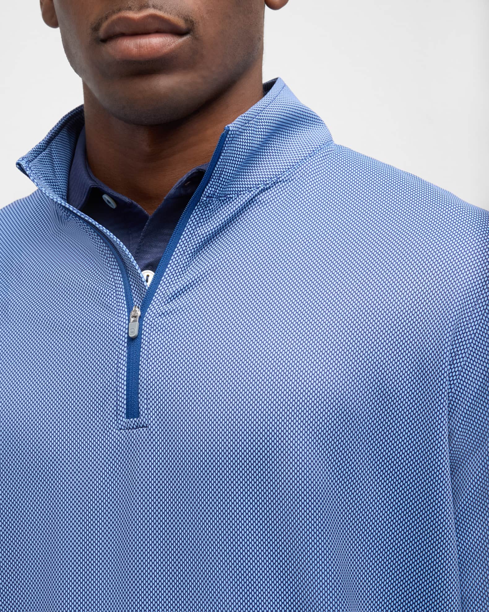 Peter Millar Men's Perth Birdseye Performance Quarter-Zip Sweater ...