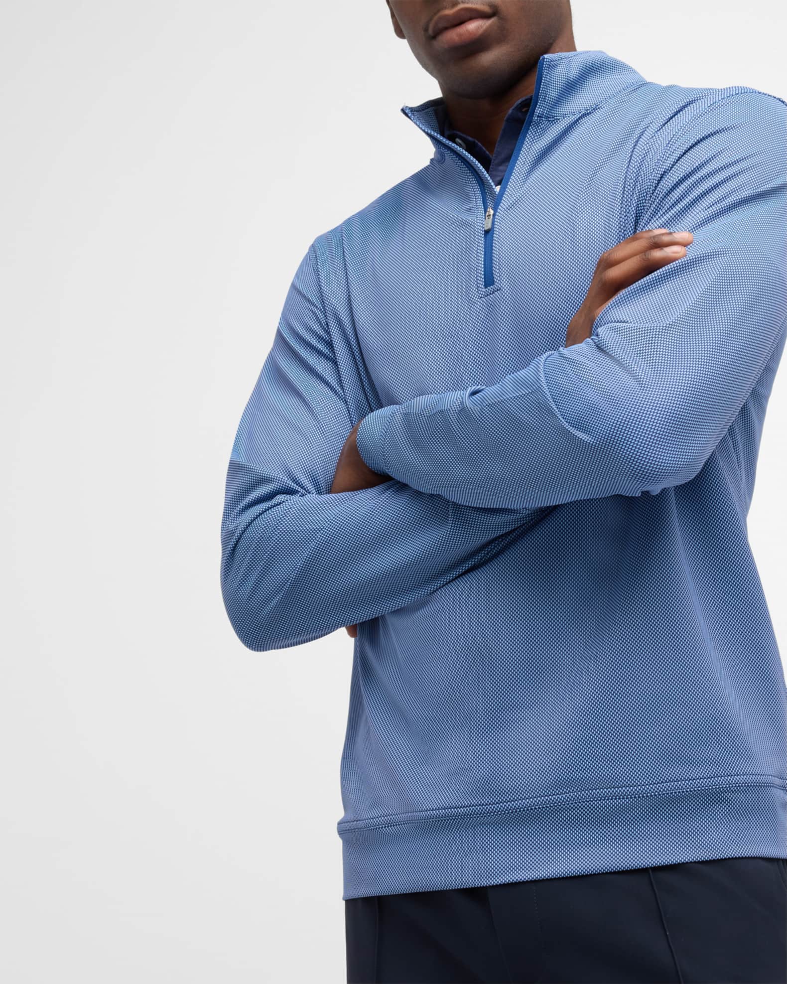 Peter Millar Men's Perth Birdseye Performance Quarter-Zip Sweater ...