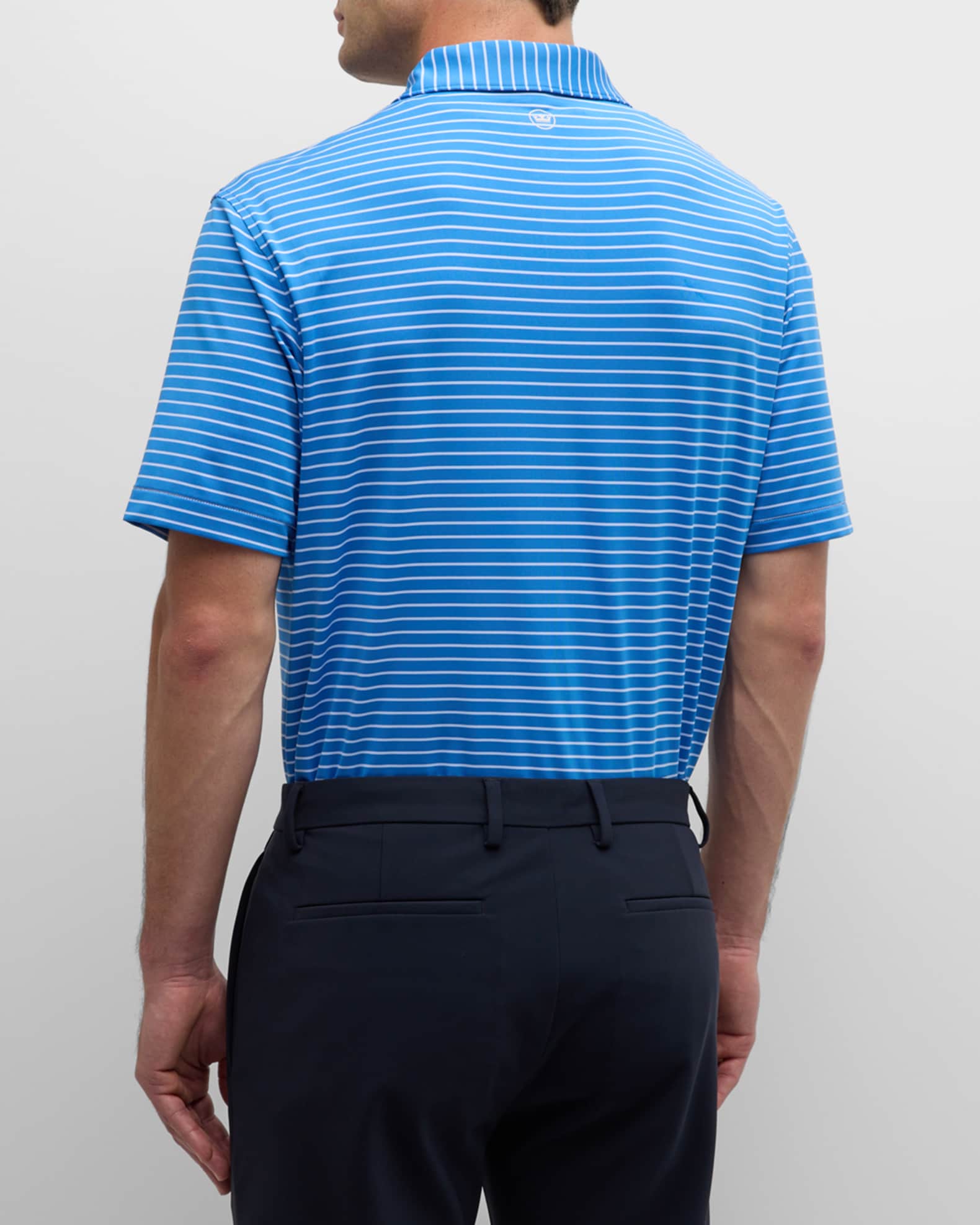 Peter Millar Men's Drum Stripe Performance Polo Shirt | Neiman Marcus
