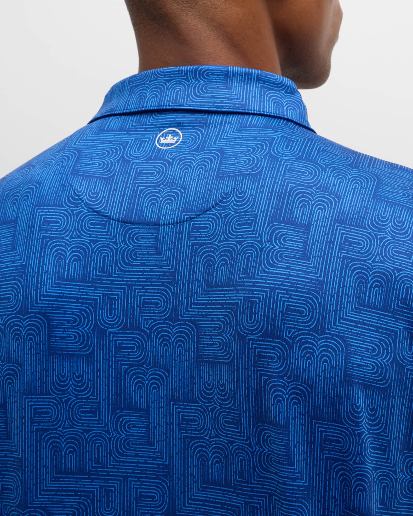 Peter Millar Men's Maze Performance Jersey Polo Shirt | Neiman Marcus
