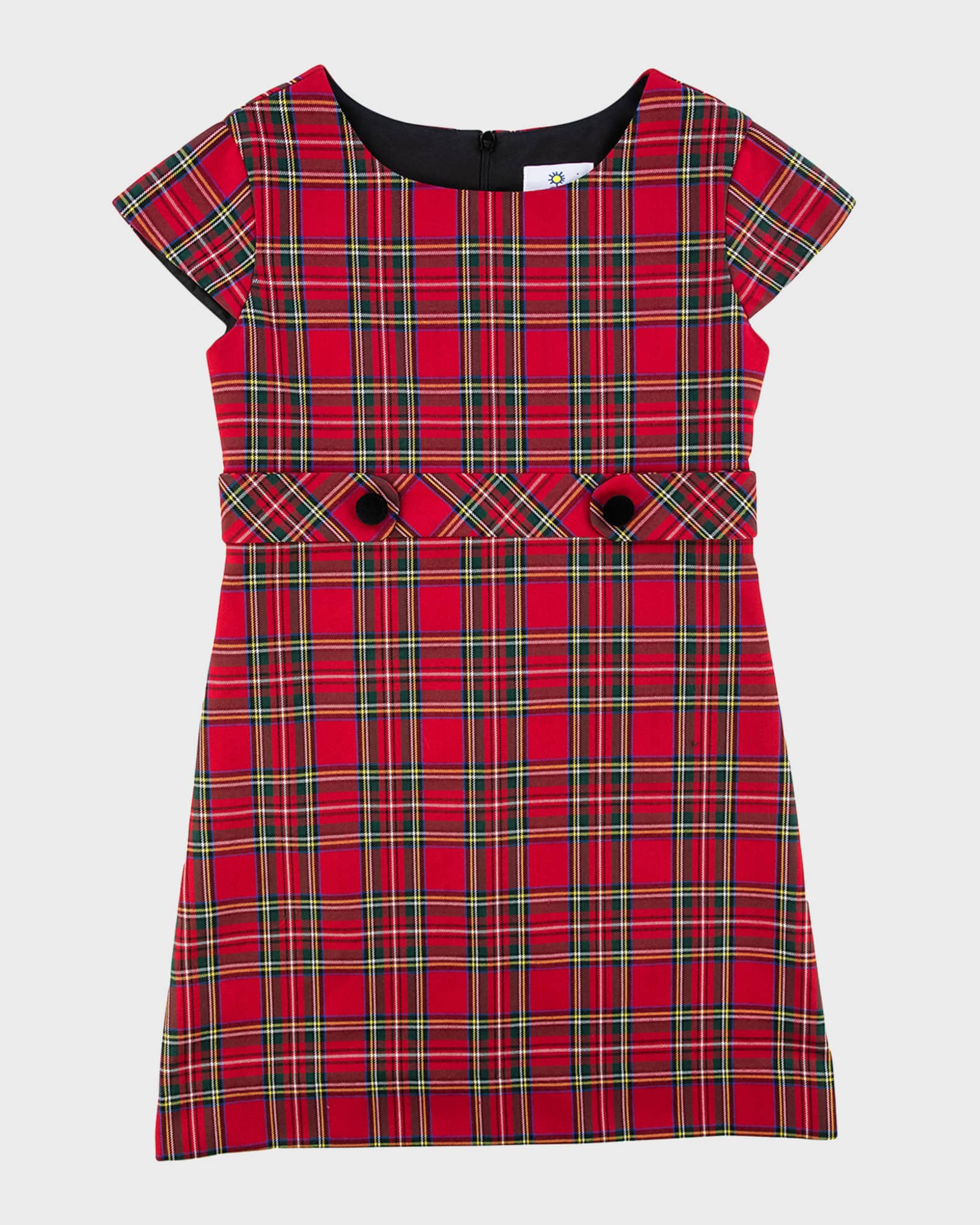 Florence Eiseman Girl's Tartan Plaid Dress W/ Velvet Button, Size 7-12 ...