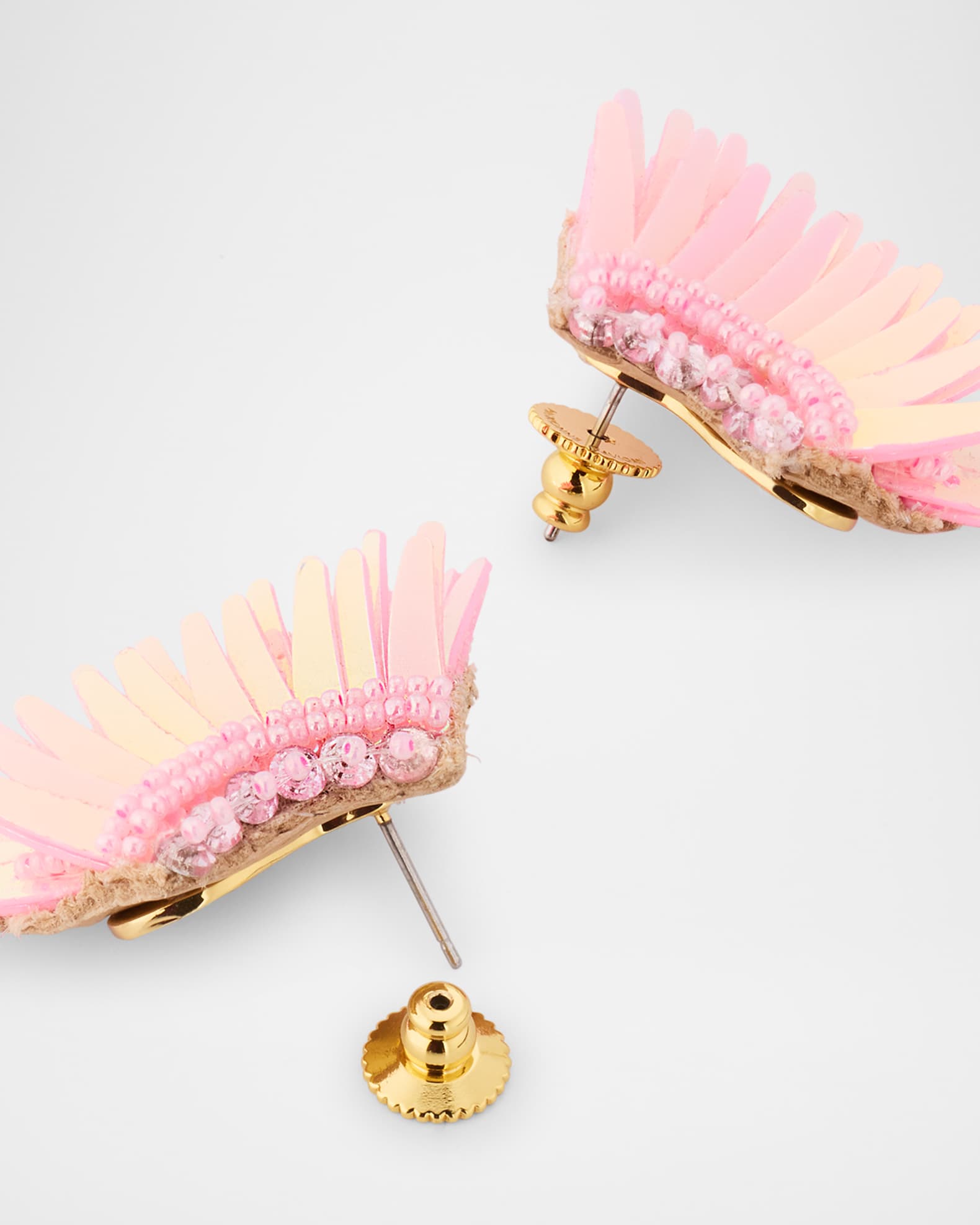 Mignonne Gavigan Mini Madeline Earrings, Iridescent Light Pink | Neiman ...