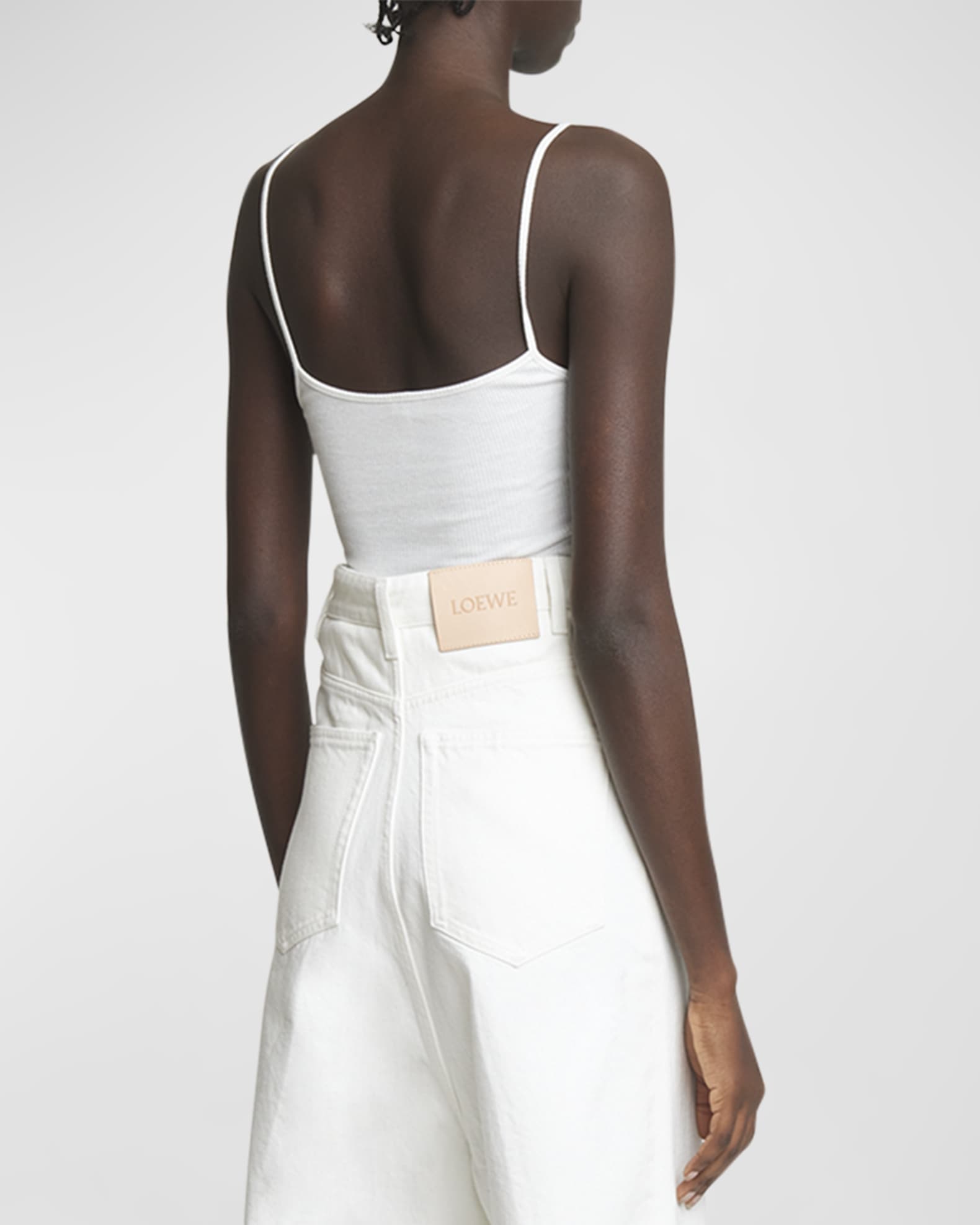 Loewe Anagram Strappy Rib Tank Top | Neiman Marcus