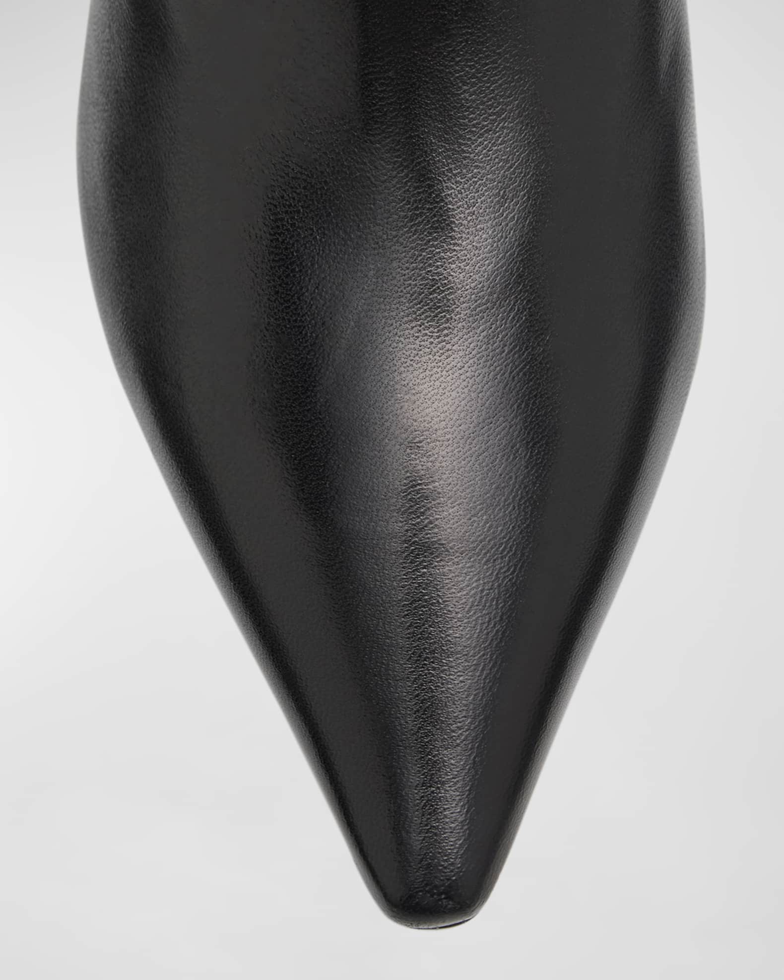 Stuart Weitzman Naomi Leather Kitten Boots | Neiman Marcus