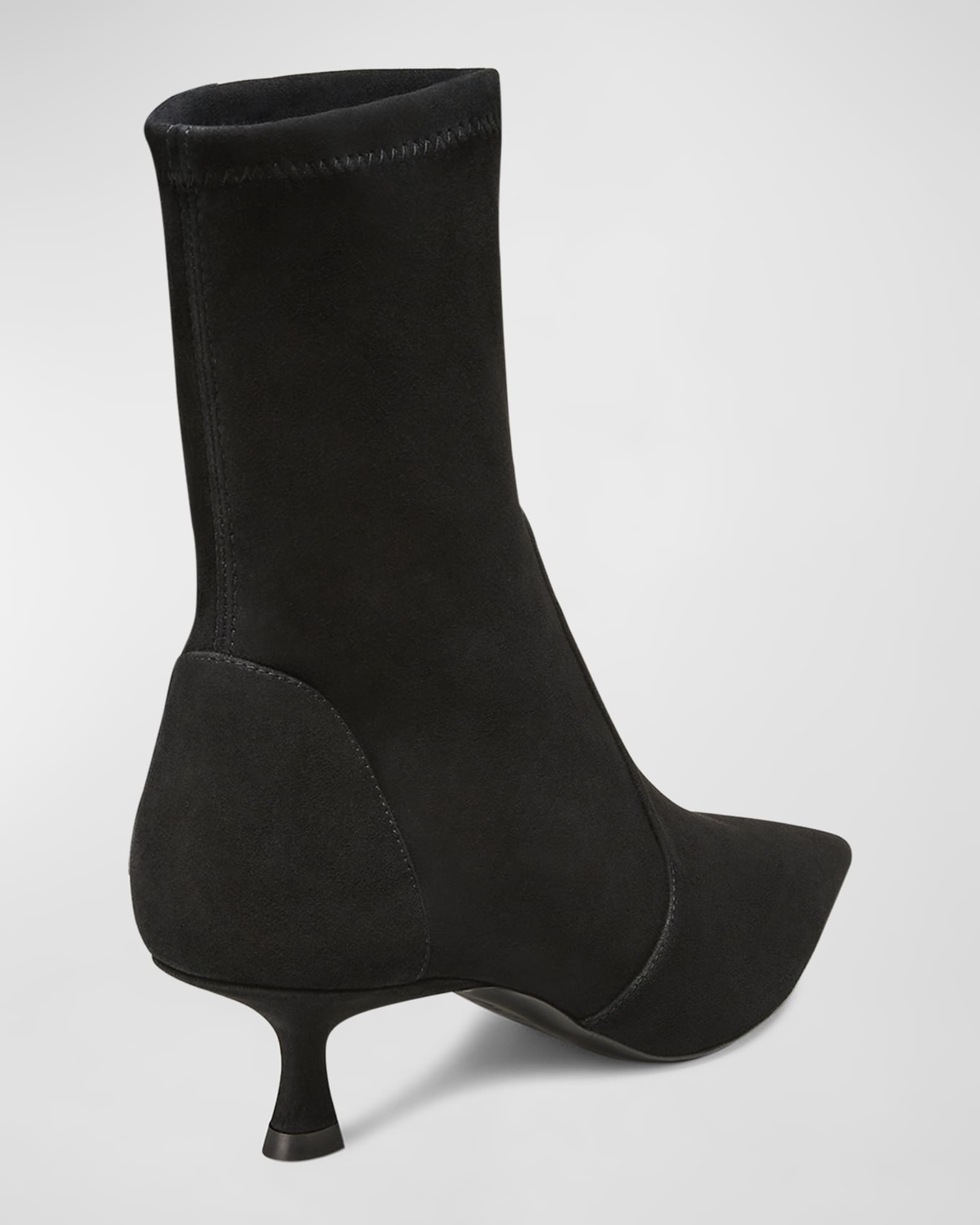 Stuart Weitzman Naomi Stretch Suede Ankle Booties | Neiman Marcus