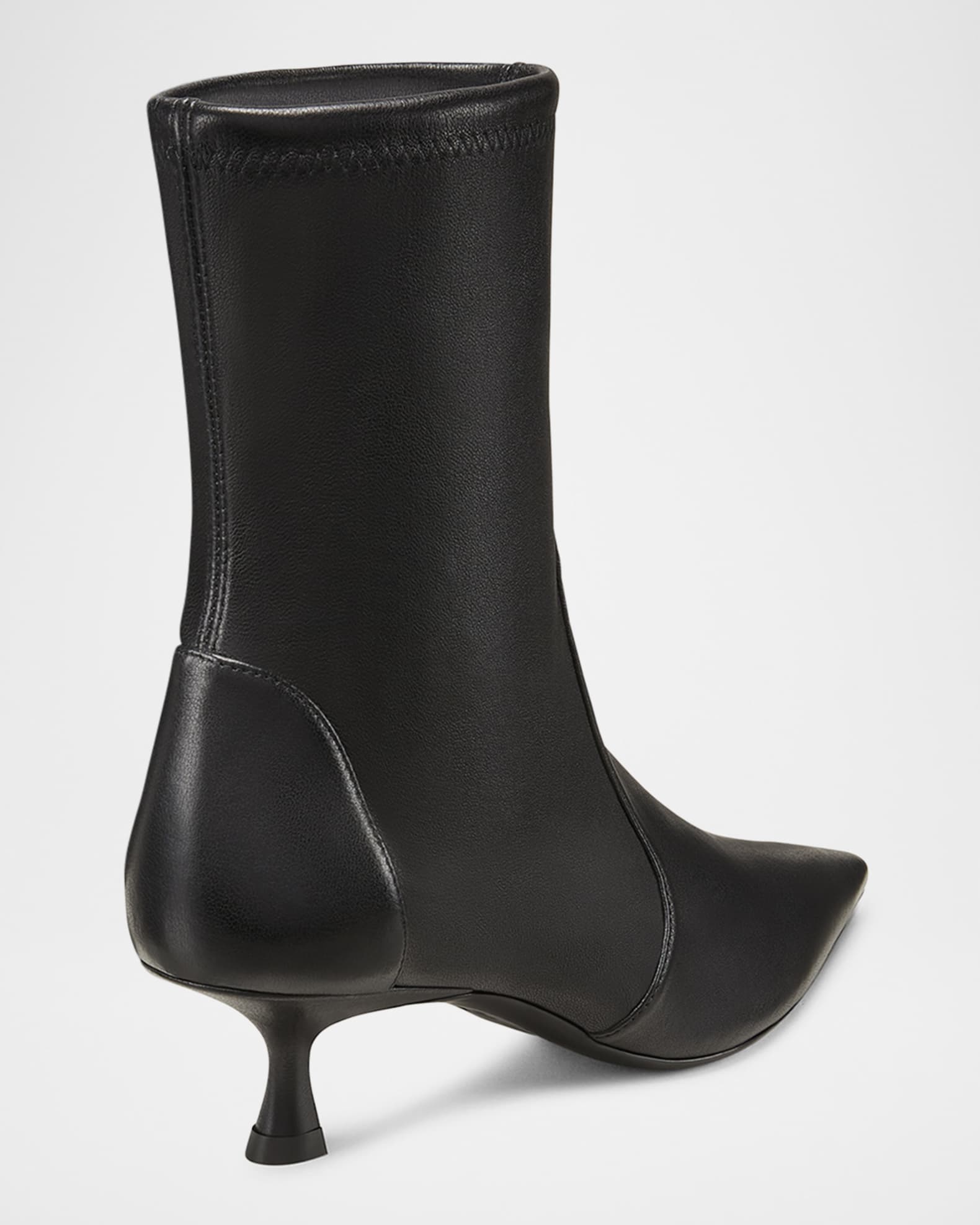 Stuart Weitzman Naomi Stretch Leather Ankle Booties | Neiman Marcus