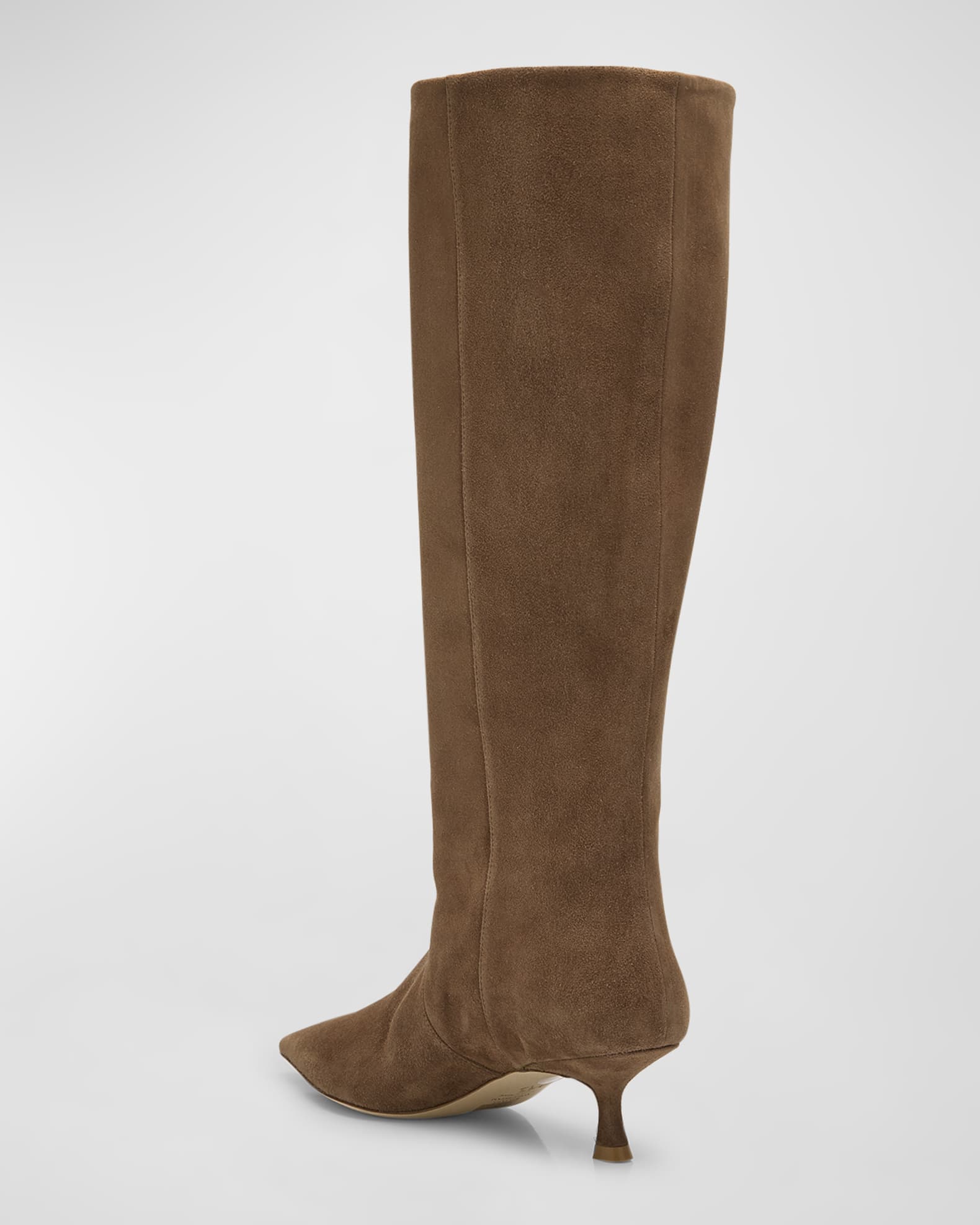 Stuart Weitzman Naomi Suede Kitten Tall Boots | Neiman Marcus
