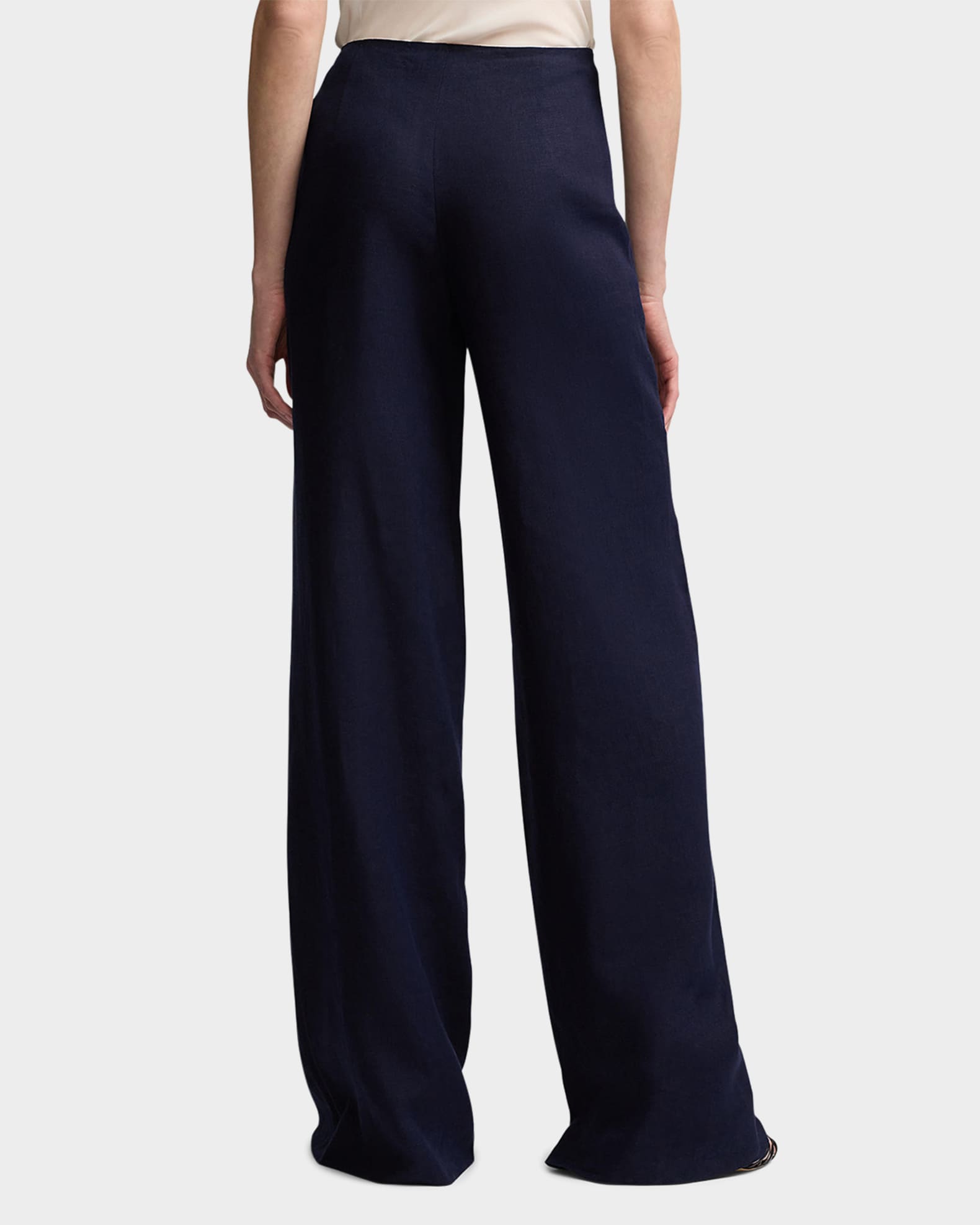 Ralph Lauren Collection Daria Linen Wide-Leg Pants | Neiman Marcus
