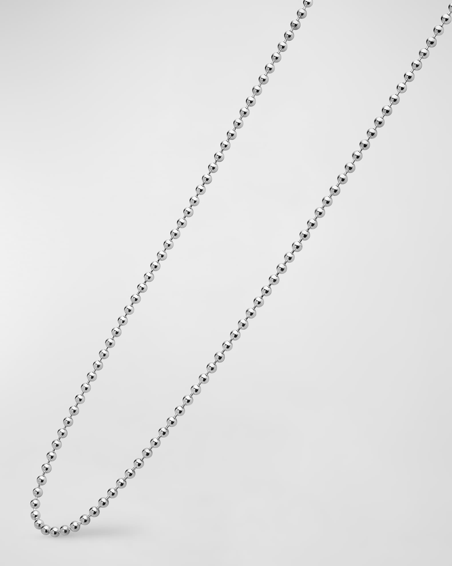 LAGOS Men's Sterling Silver Ball Chain Necklace, 2.5mm, 24in | Neiman ...