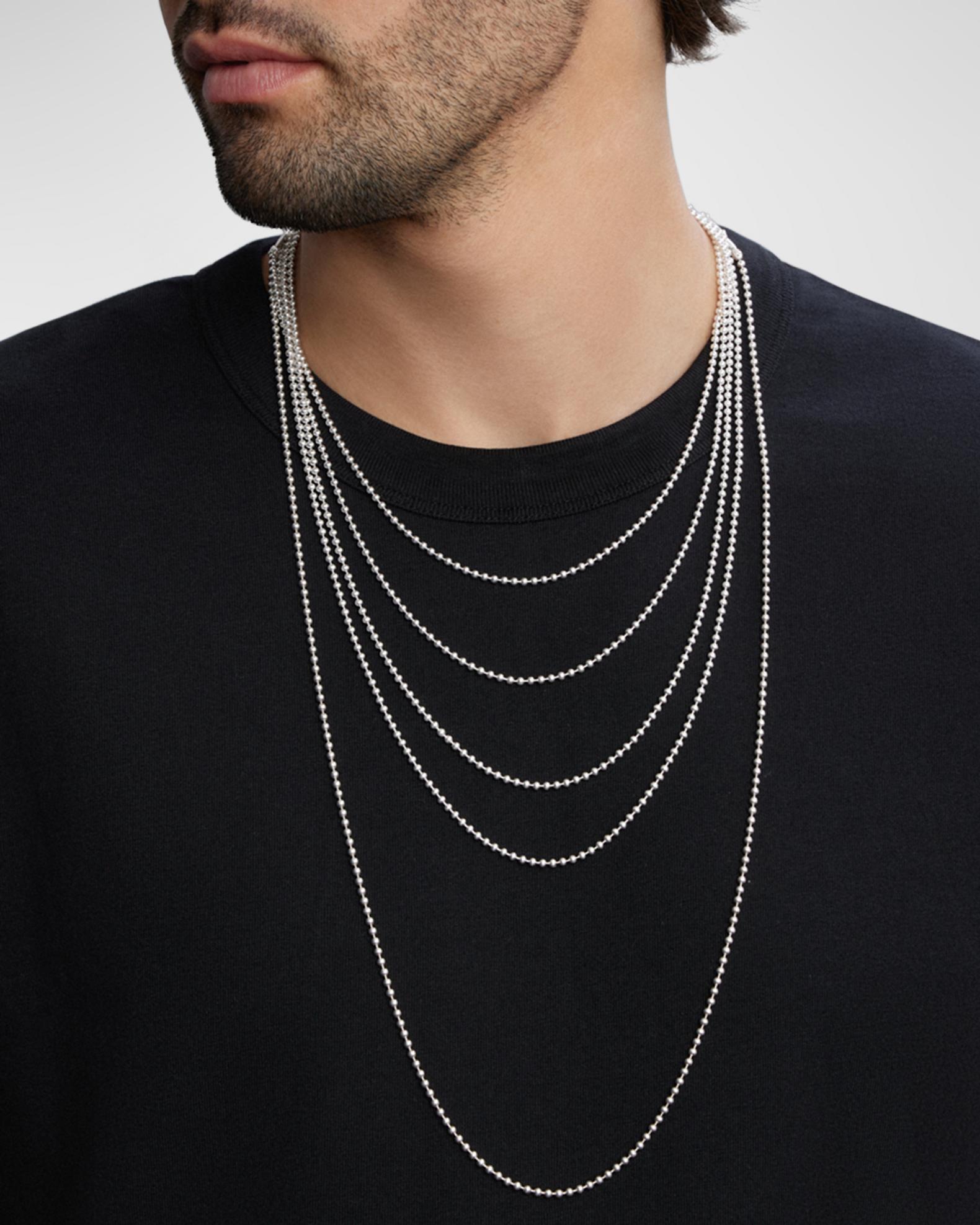 LAGOS Men's Sterling Silver Ball Chain Necklace, 2.5mm, 24in | Neiman ...