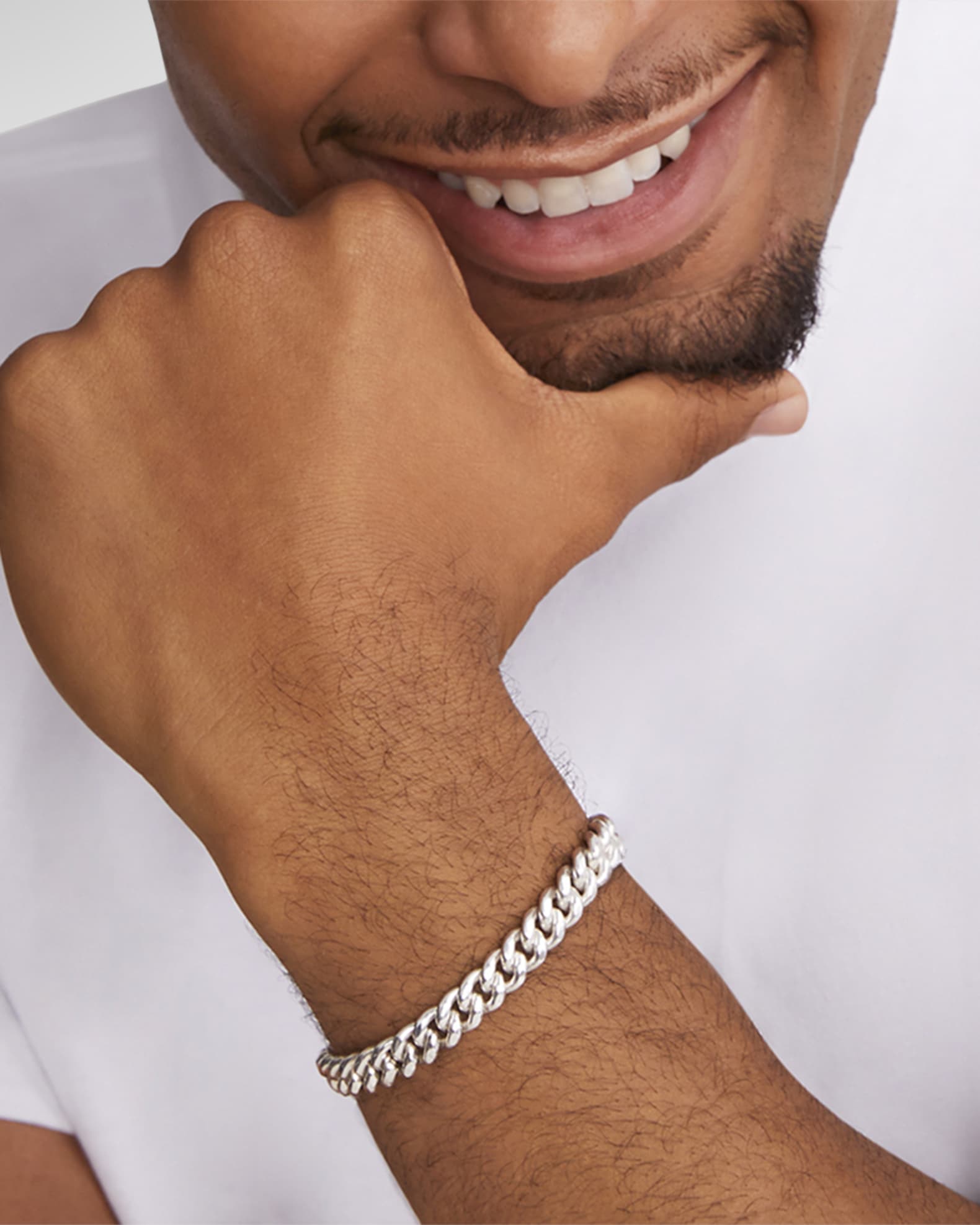 LAGOS Men's Anthem Curb Chain Bracelet, 8mm | Neiman Marcus