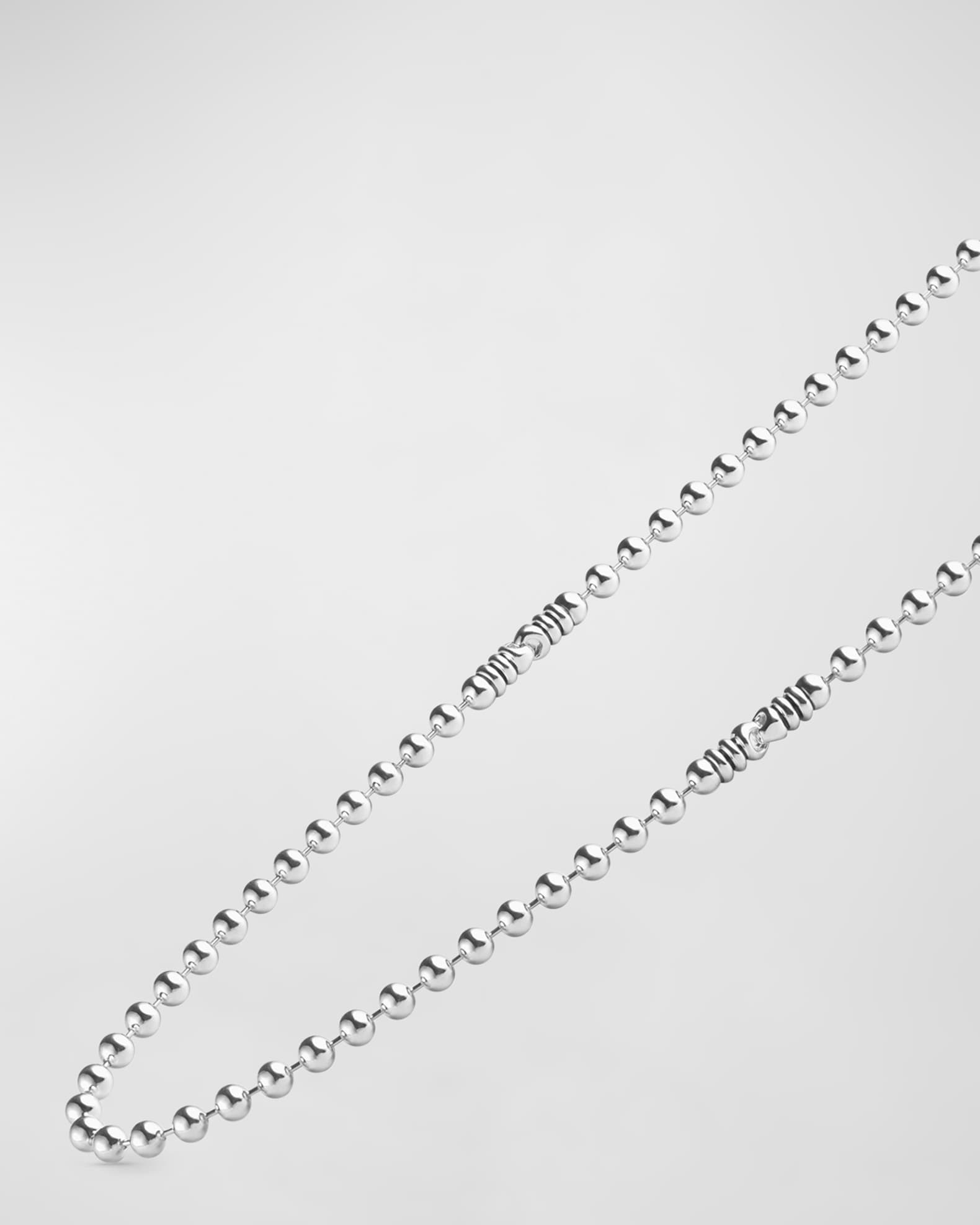 LAGOS Men's Sterling Silver Anthem Ball Chain Necklace, 5mm, 22in ...