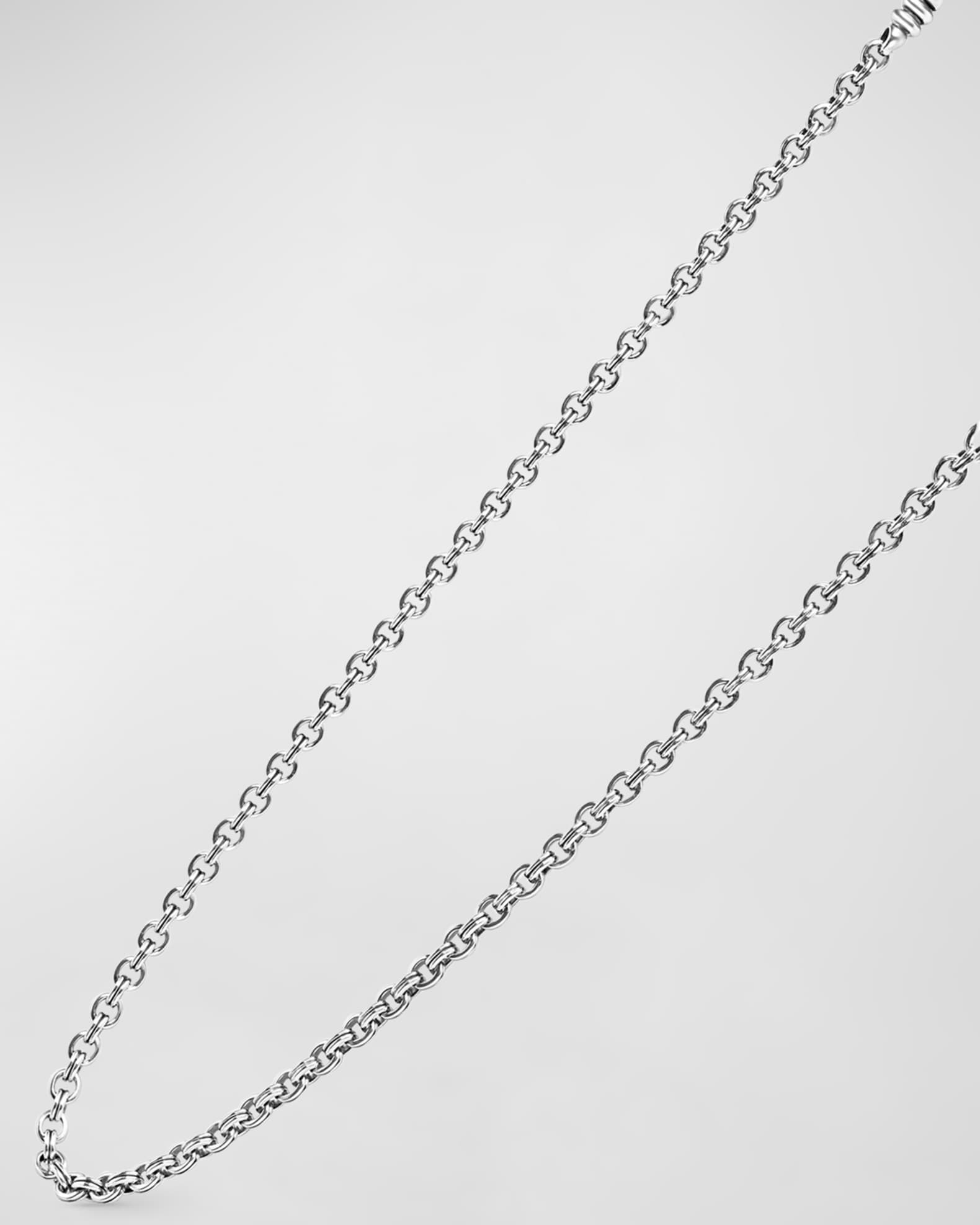 LAGOS Men's Sterling Silver Anthem Double Link Caviar Chain Necklace ...