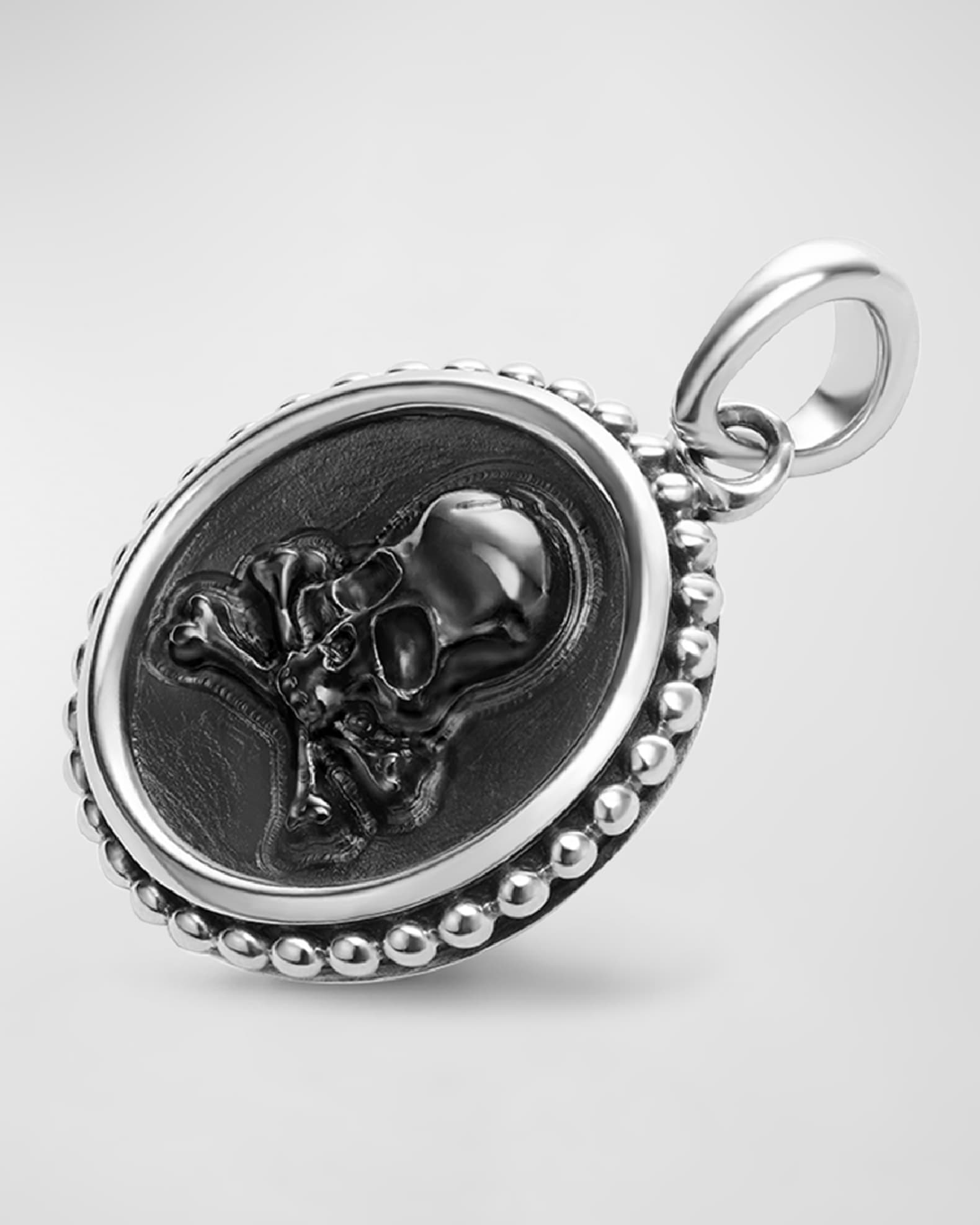 LAGOS Men's Sterling Silver Anthem Circle Skull Pendant, 20mm | Neiman ...