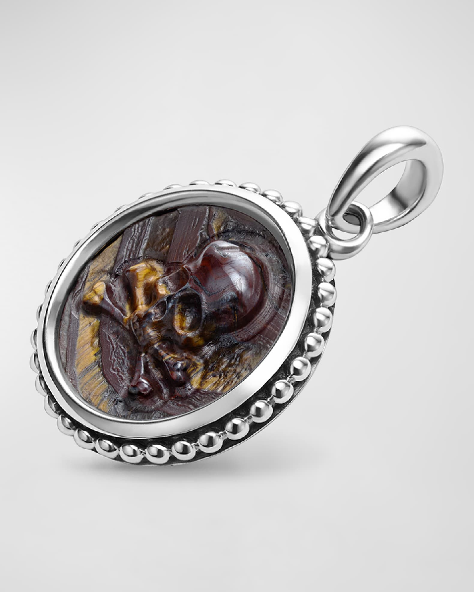 LAGOS Men's Sterling Silver Anthem Circle Skull Pendant, 20mm | Neiman ...