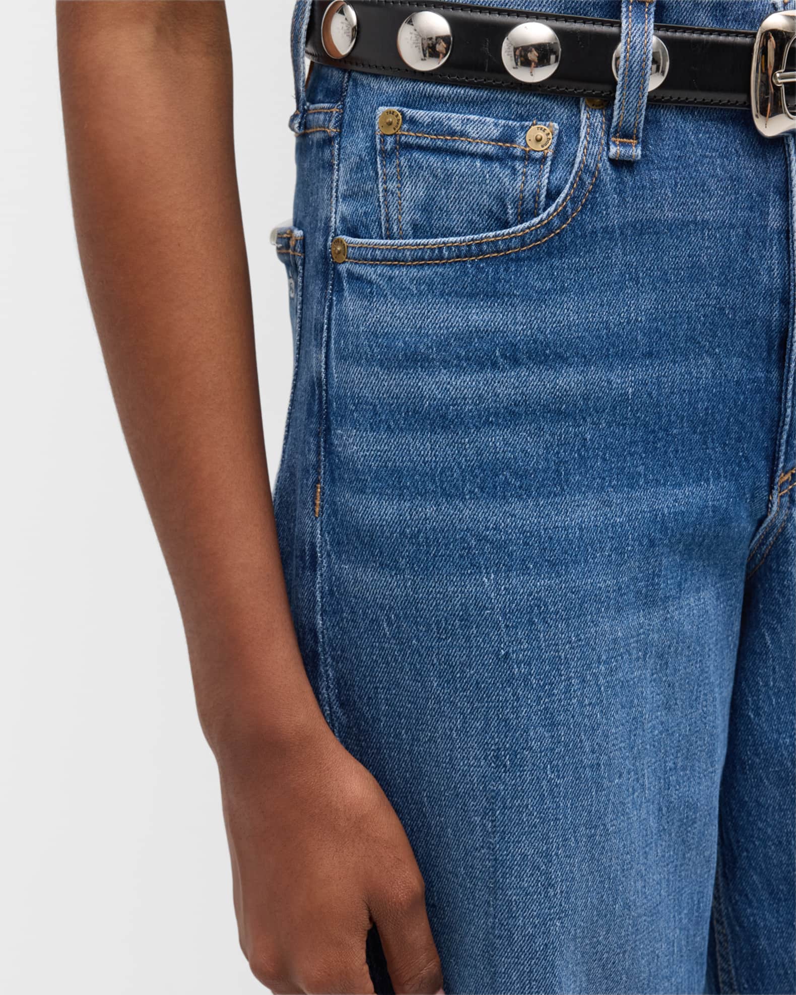Rag & Bone Andi Wide-Leg Cuffed Jeans | Neiman Marcus