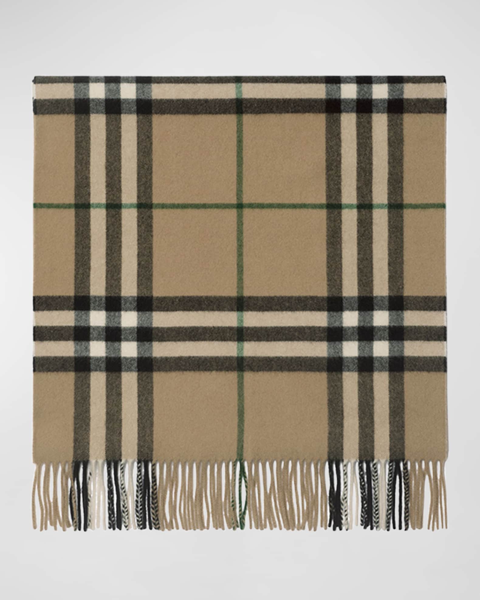 Burberry Washed Check Cashmere Scarf | Neiman Marcus