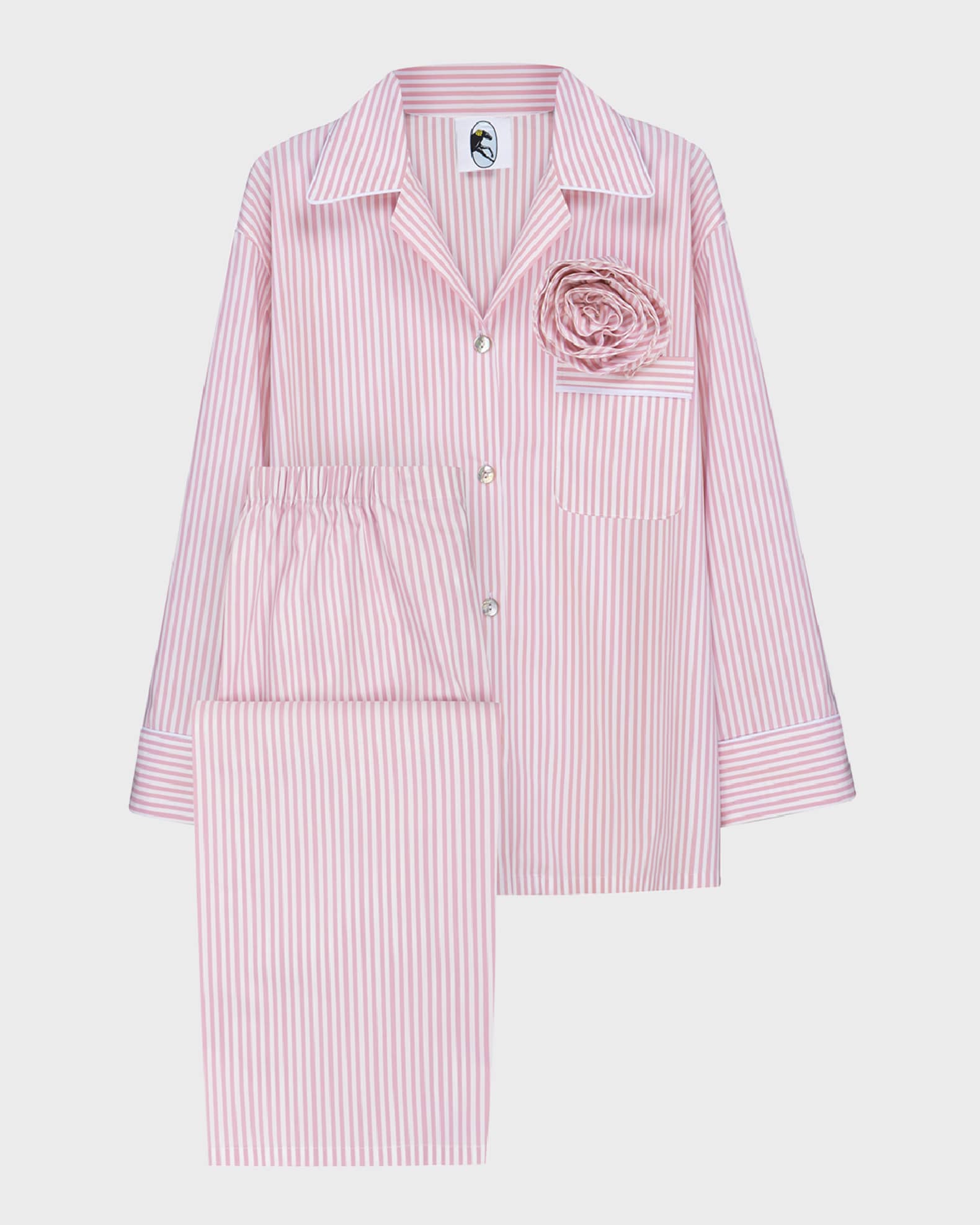Sleeper The Rose Striped Cotton Pajama Set | Neiman Marcus