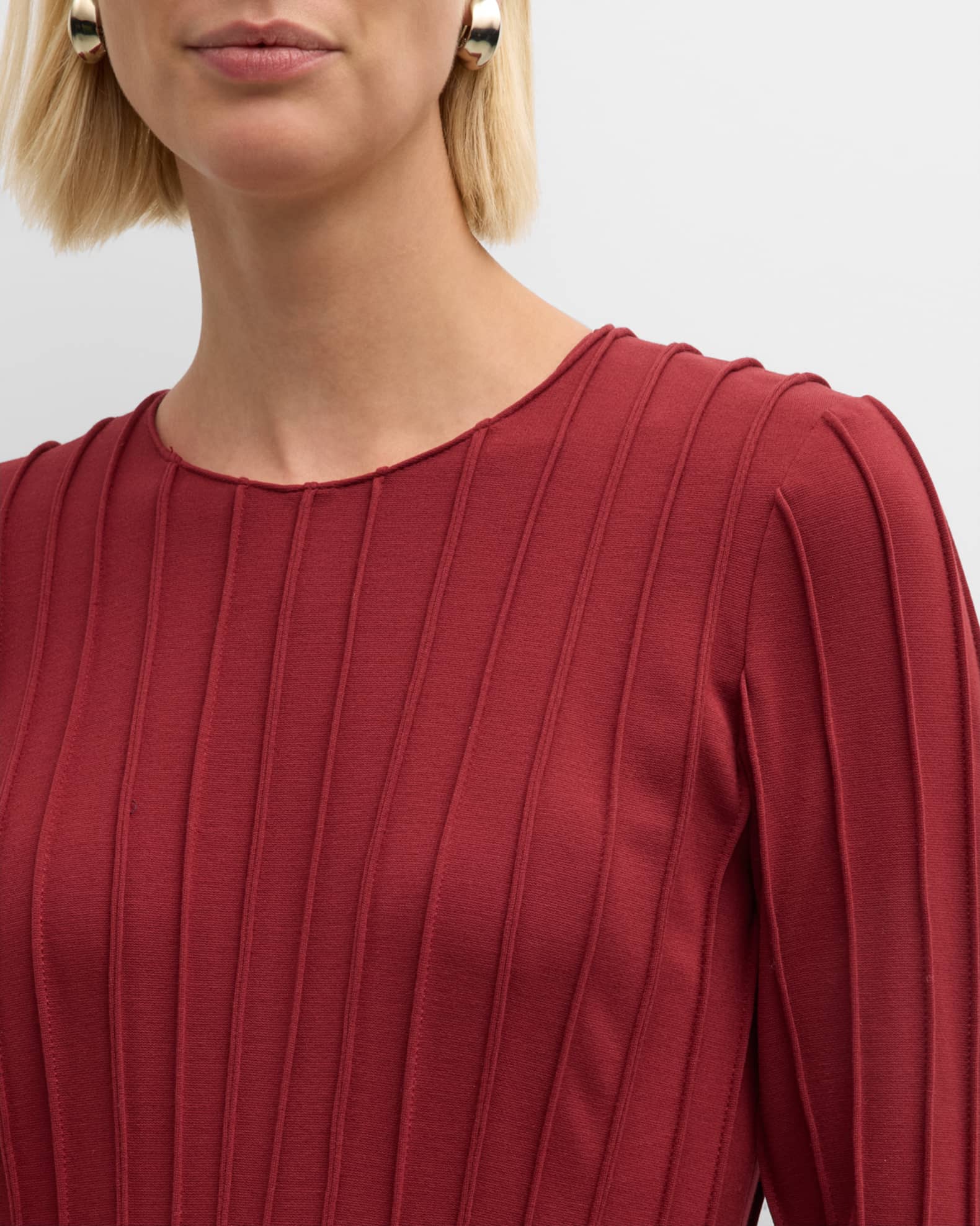 Lafayette 148 New York A-Line Pintuck Dress | Neiman Marcus