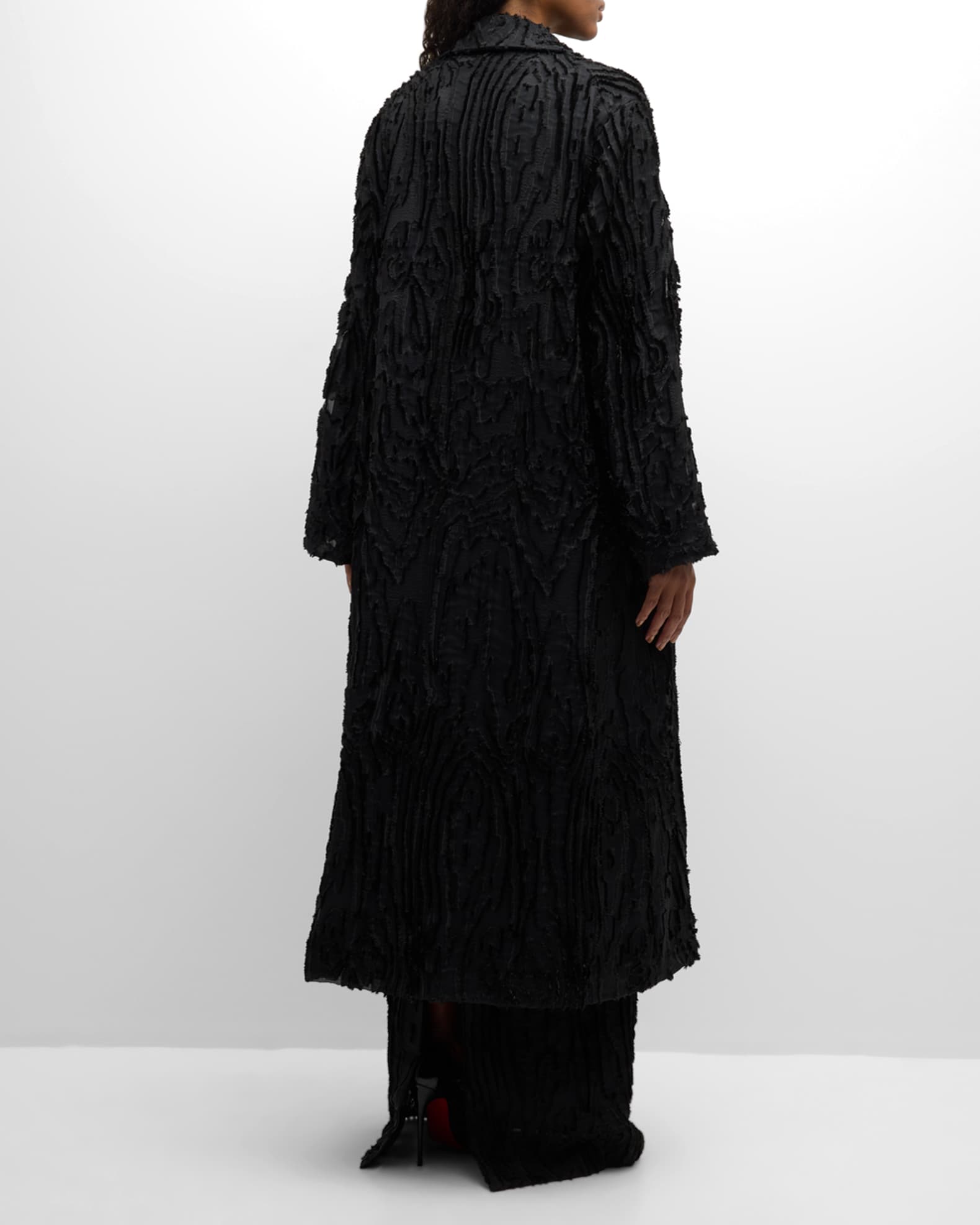 Lafayette 148 New York Wrap-Front Textured Jacquard Jacket | Neiman Marcus